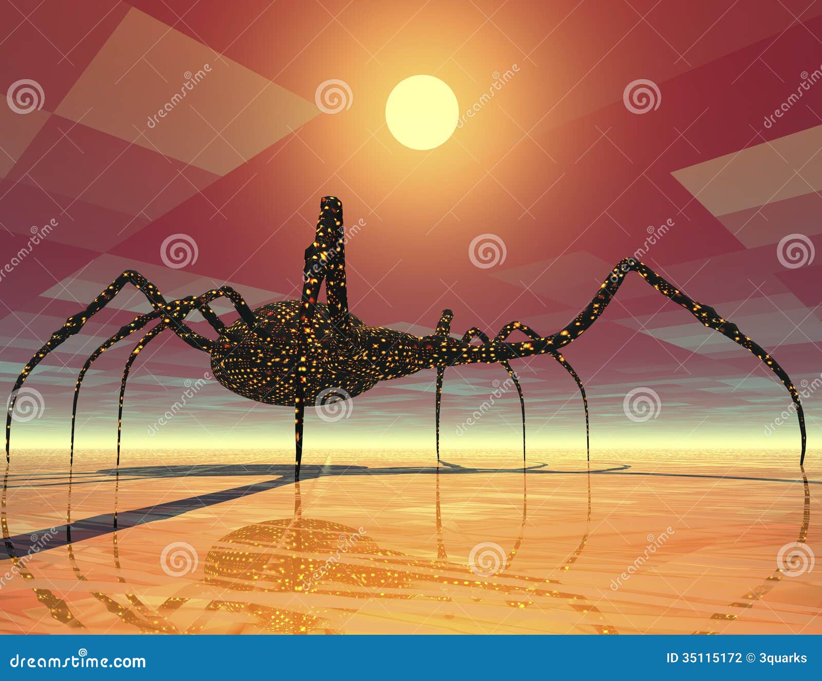 Spider stock illustration. Illustration of nightmarish - 35115172