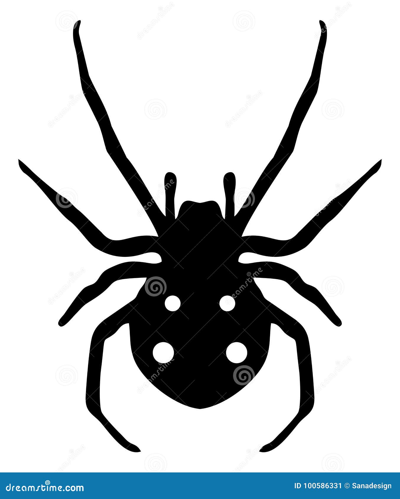 Spider symbol stock illustration. Illustration of flat - 100586331