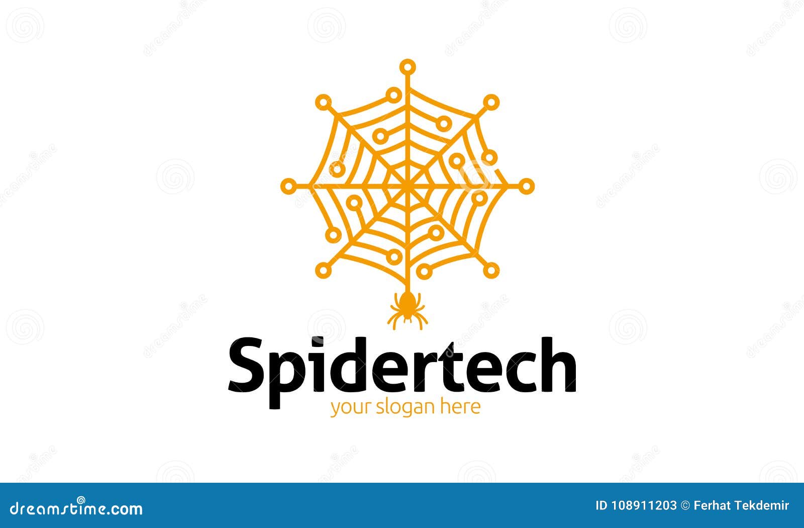 Spider Tech Logo Template stock illustration. Illustration of ...