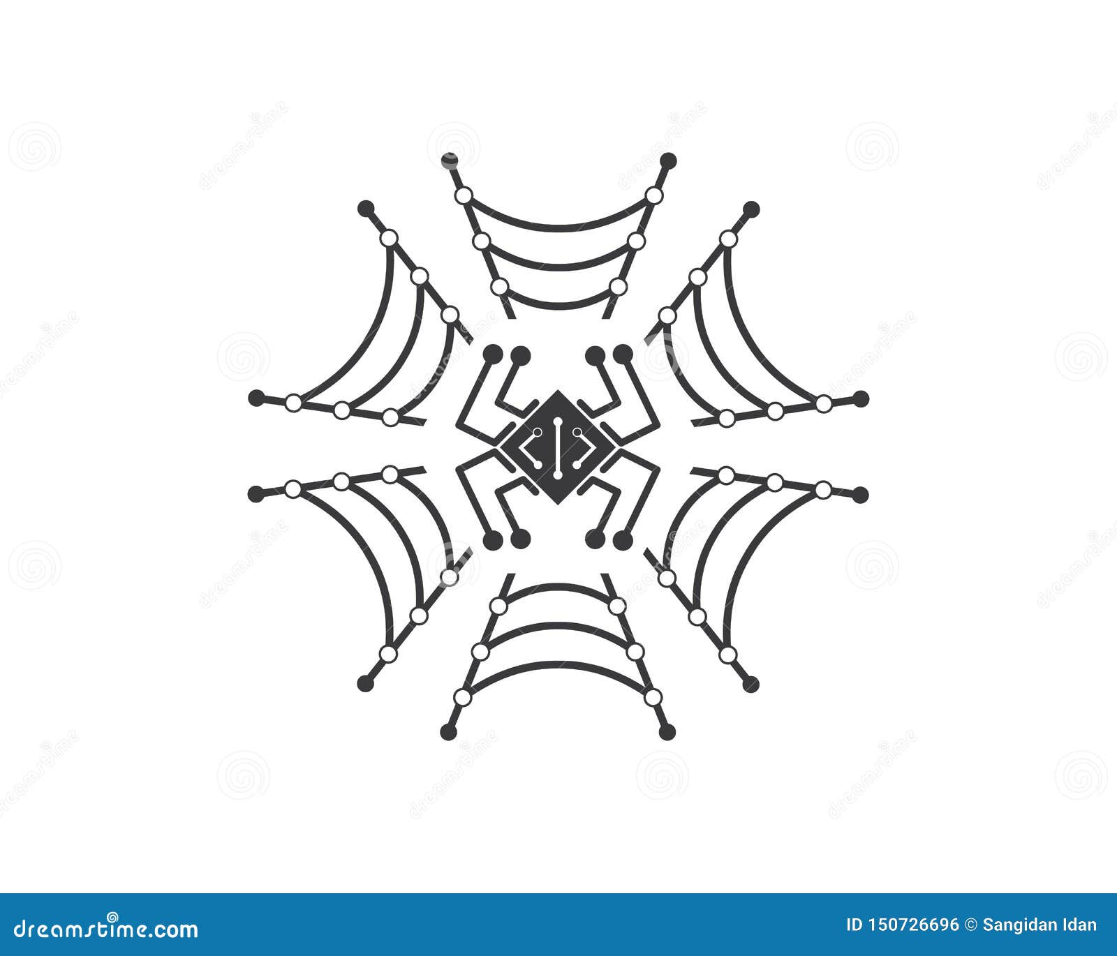 Spider Technology Logo Vector Icon Illustration Stock Vector ...