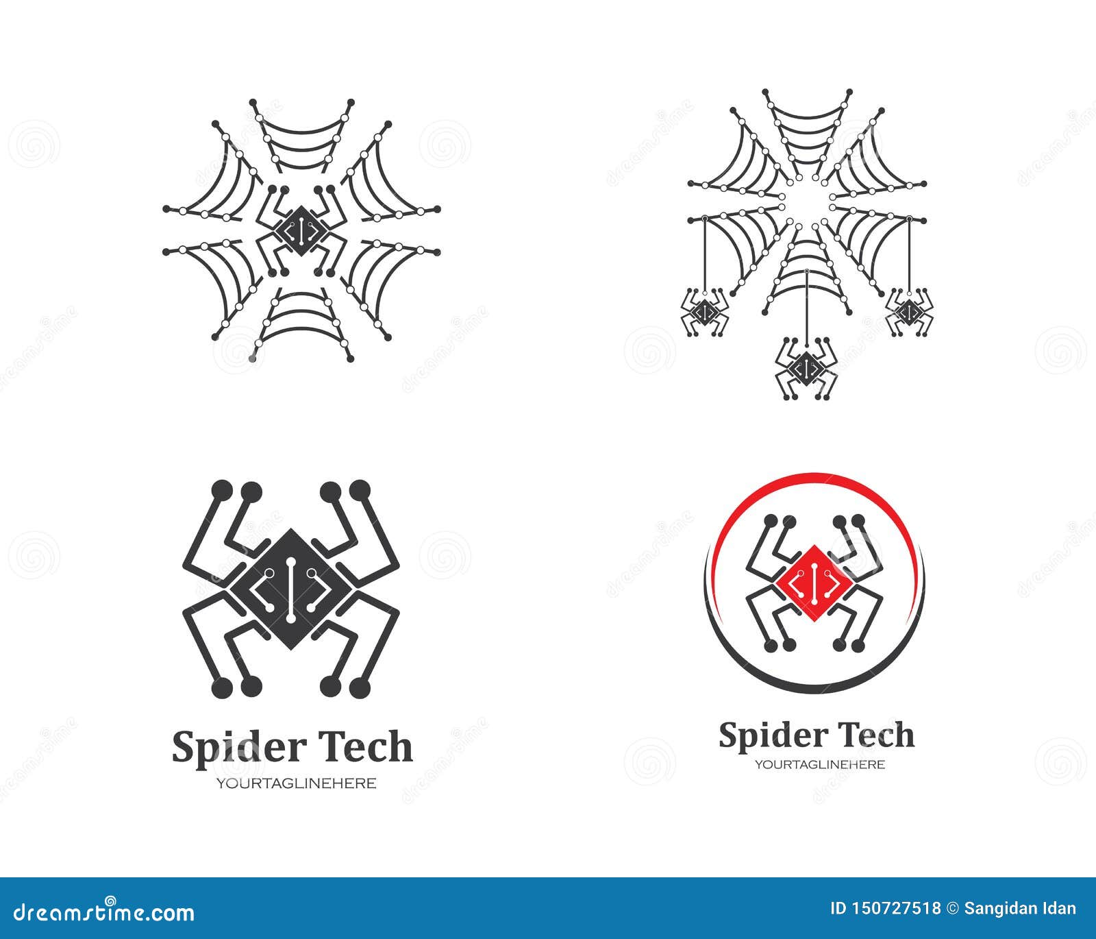 Spider Technology Logo Vector Icon Illustration Stock Vector ...