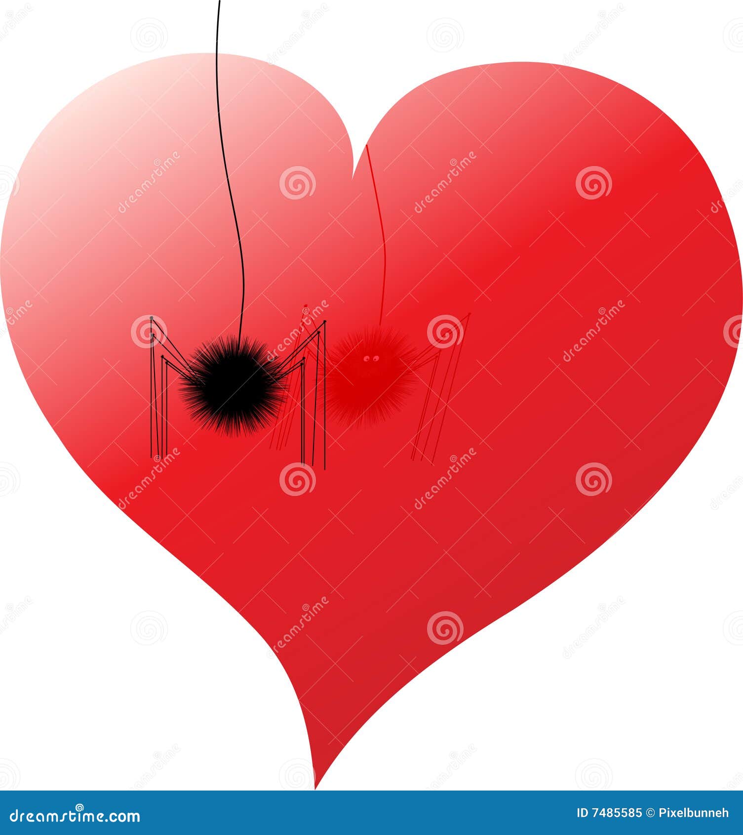 Spider Valentine stock vector. Illustration of love, cupid - 7485585