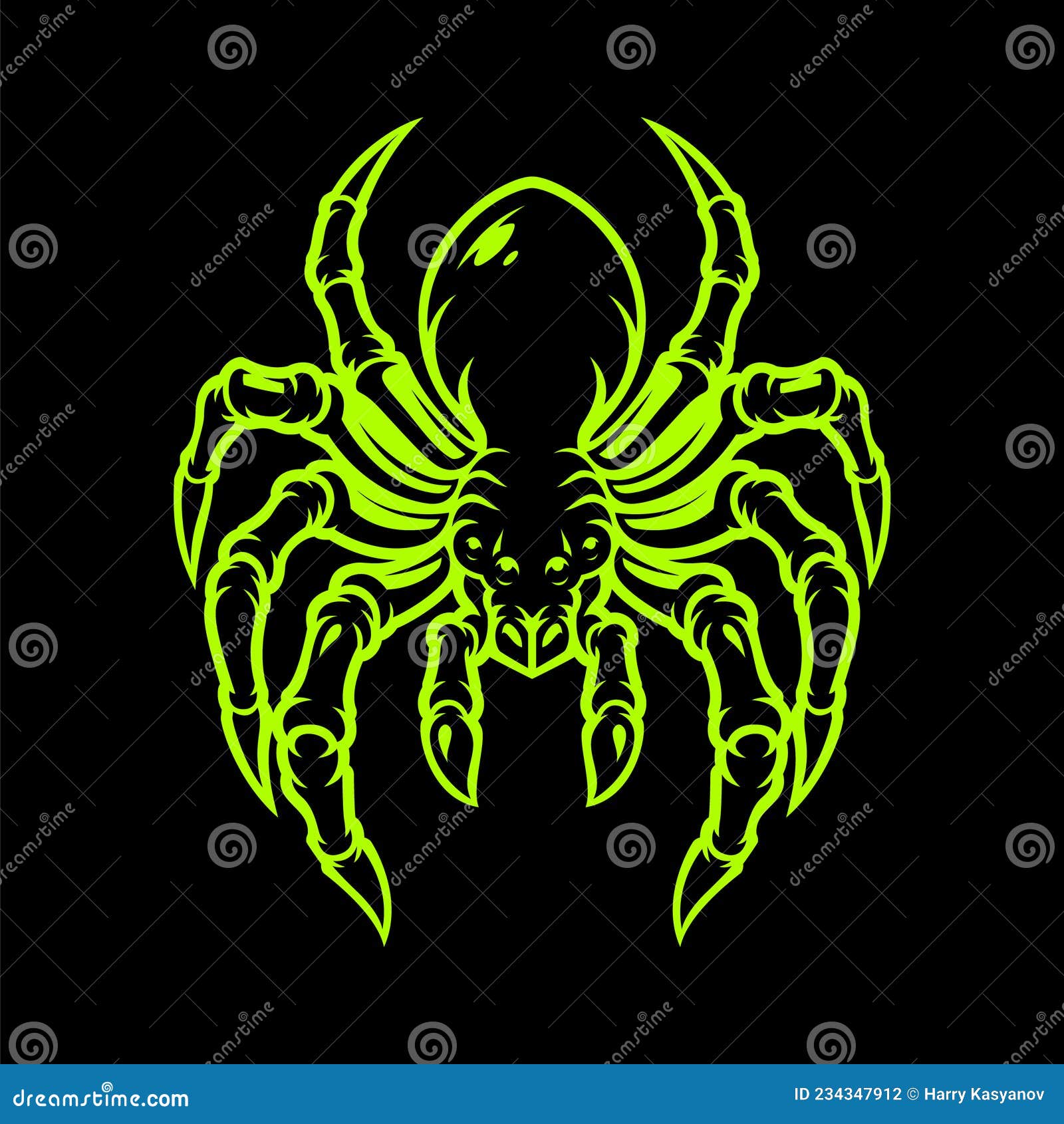 Tarantula Mascot Esport Logo Design Cartoon Vector | CartoonDealer.com ...