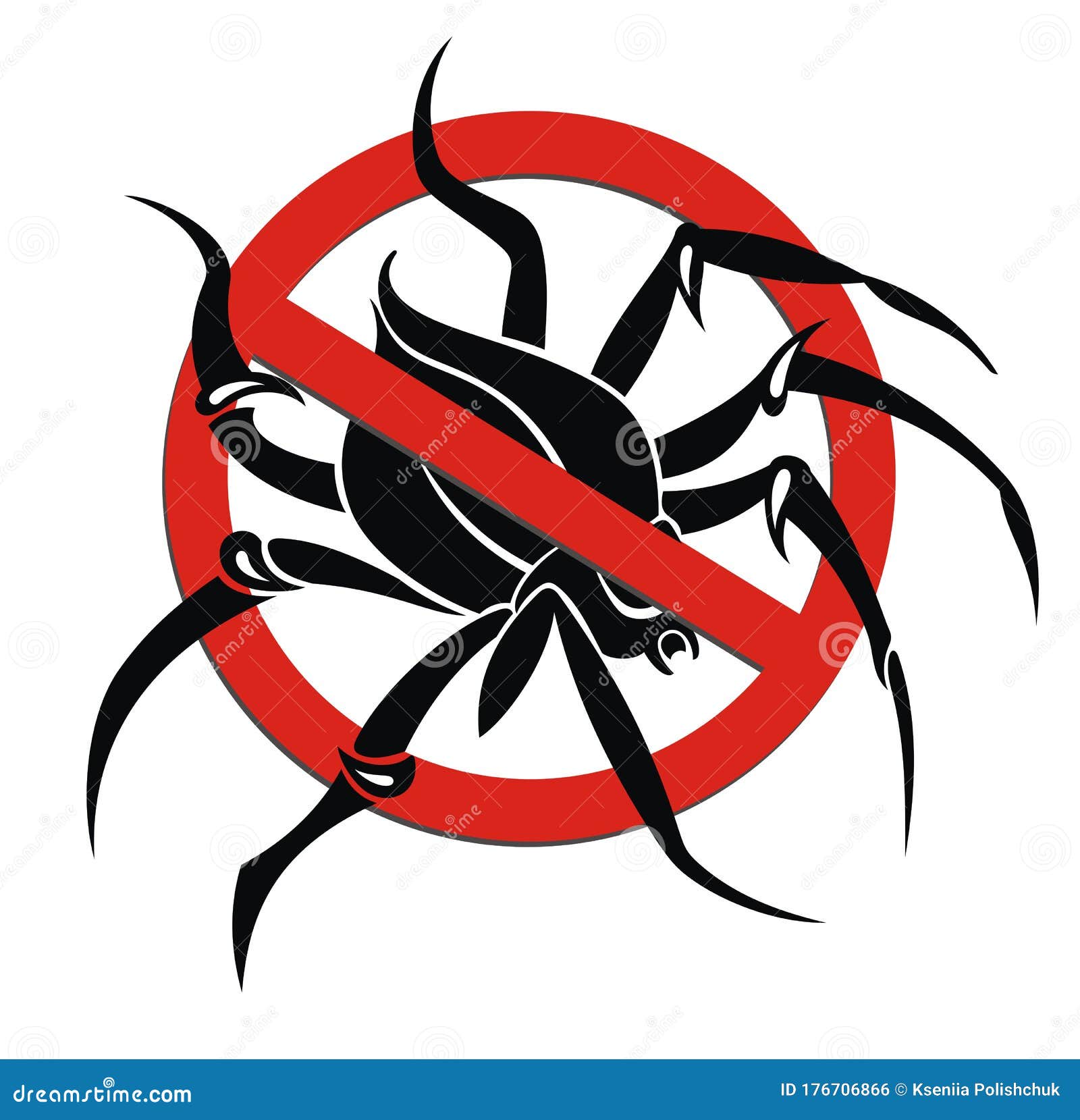 Spider Warning Sign - Illustration Stock Vector - Illustration of black ...
