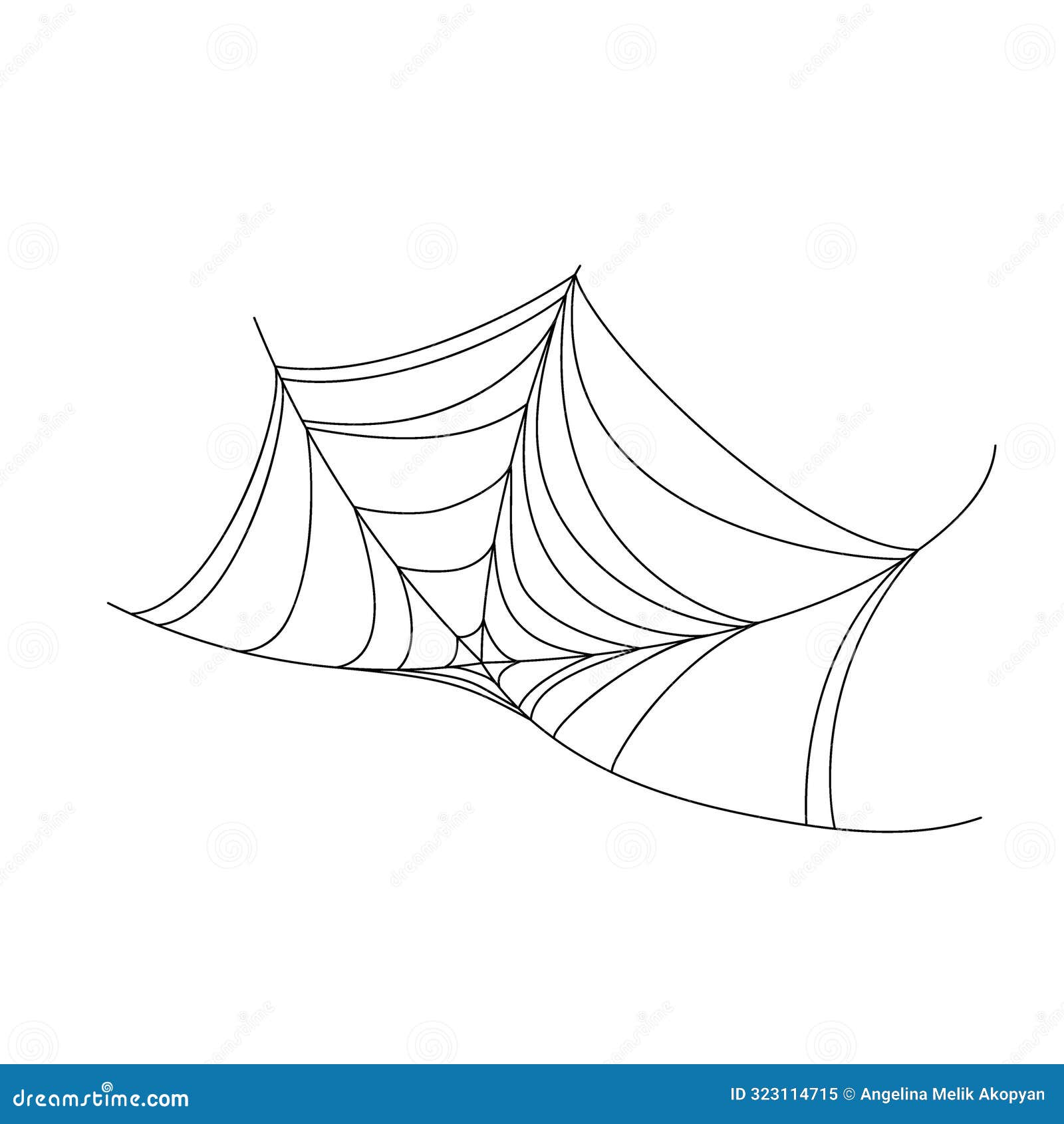 Spider Web Background for Hallowen Design. Spider Web Line Art Stock ...
