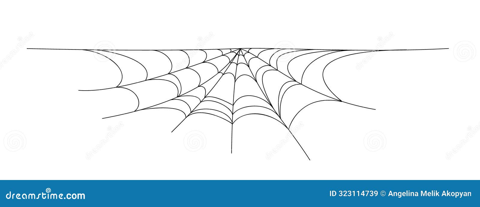 Spider Web Background for Hallowen Design. Spider Web Line Art Stock ...
