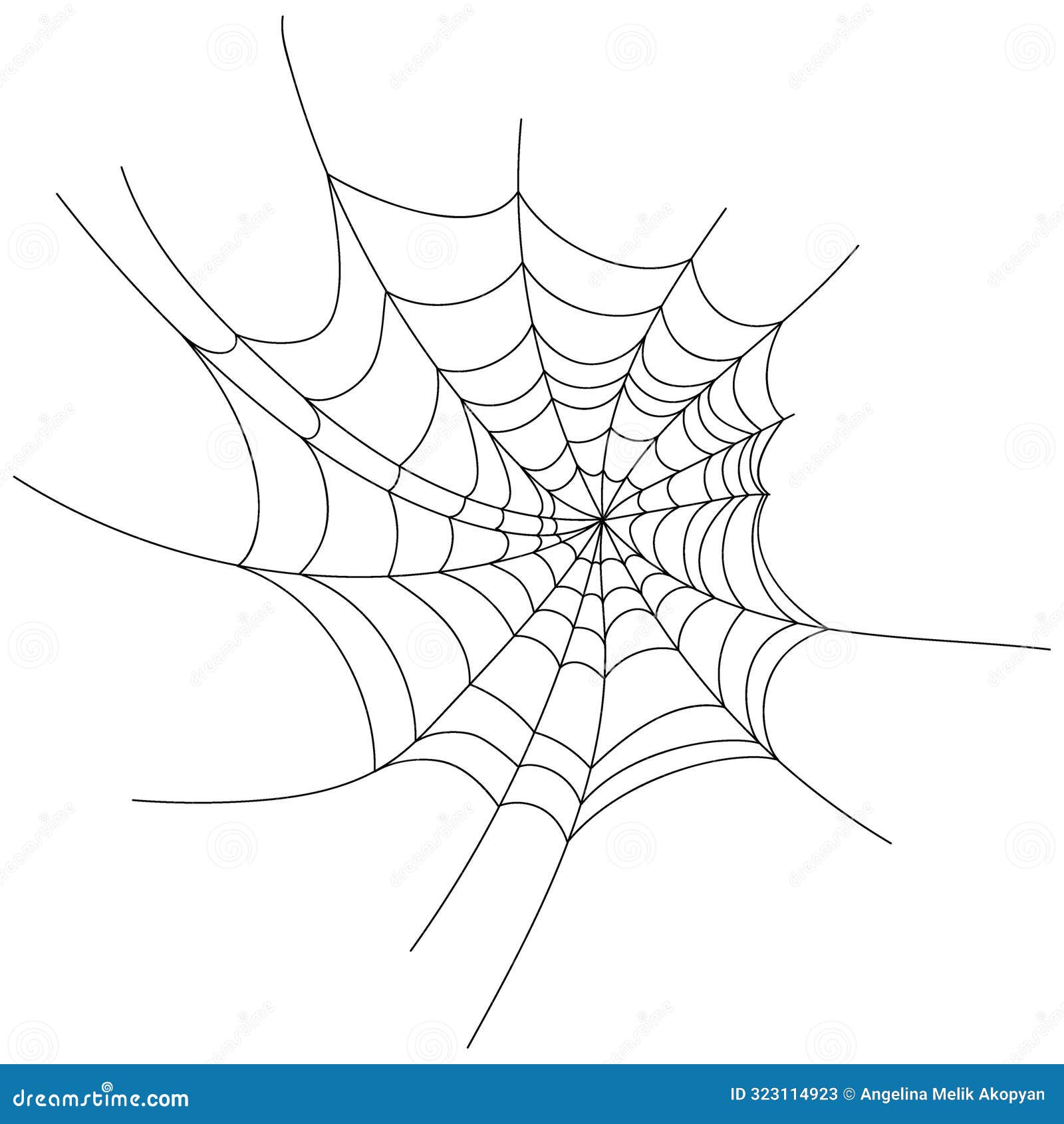 Spider Web Background for Hallowen Design. Spider Web Line Art Stock ...