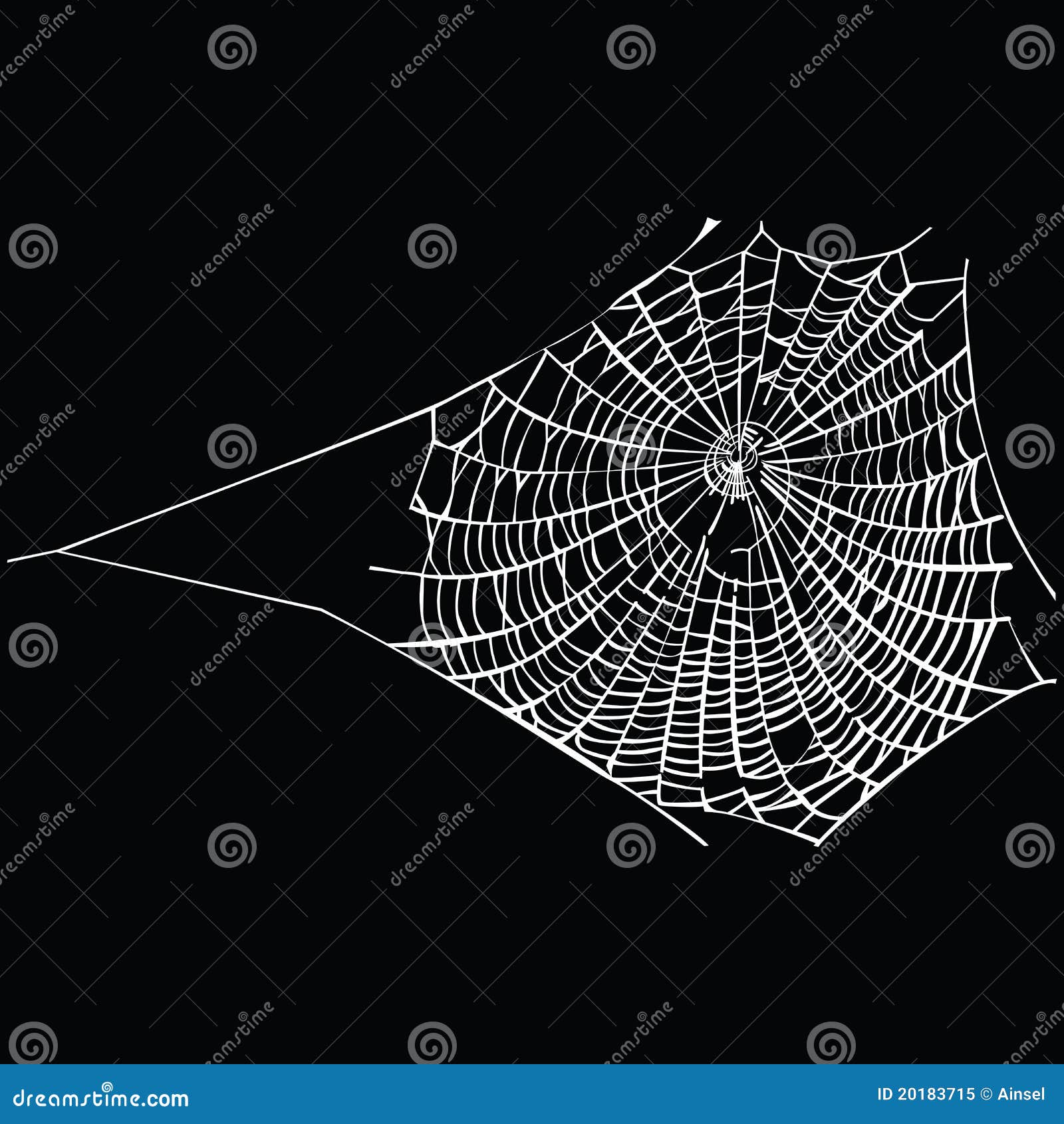 Spider web on black stock vector. Illustration of lines - 20183715
