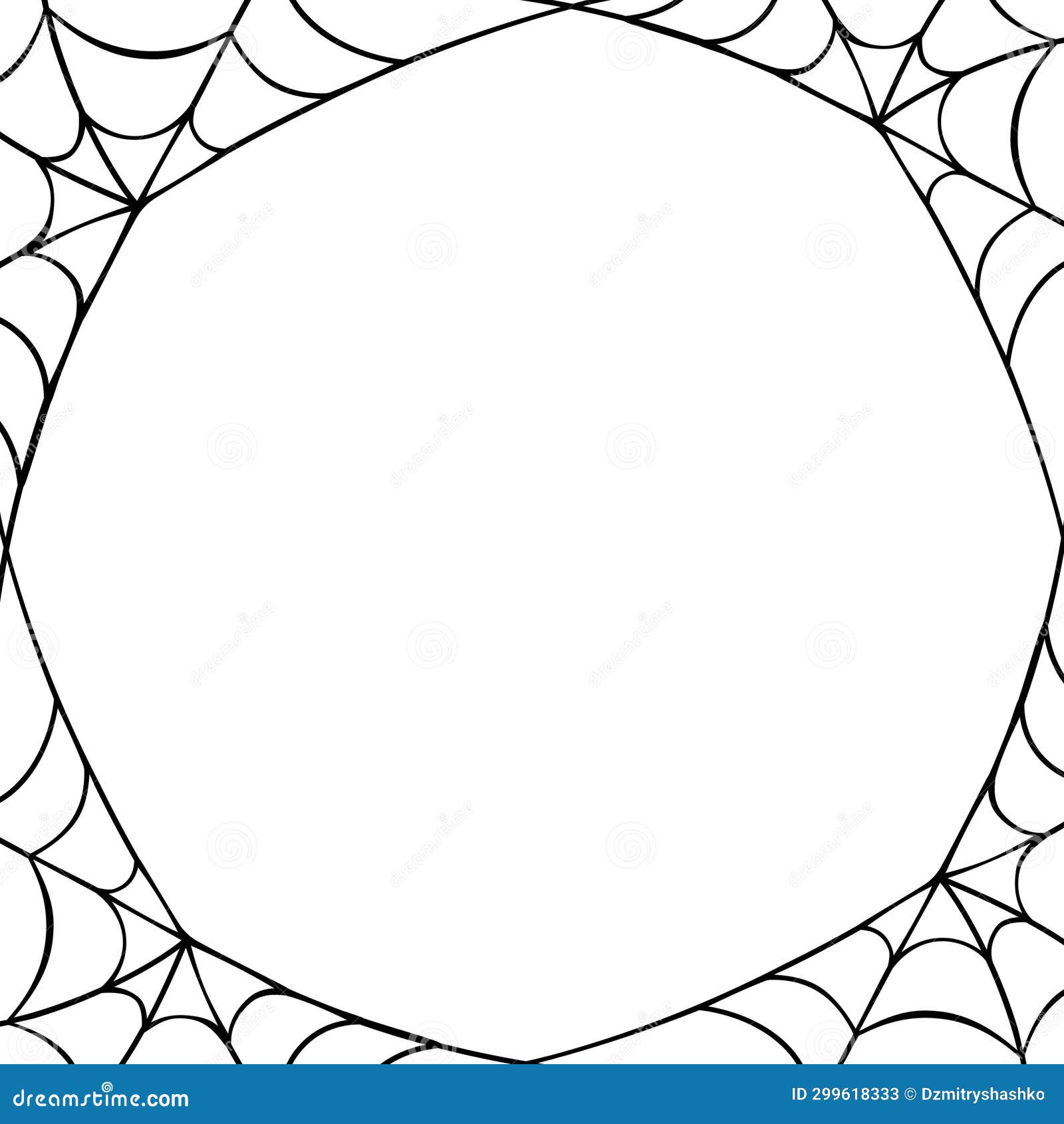 Spider web border stock vector. Illustration of design - 299618333