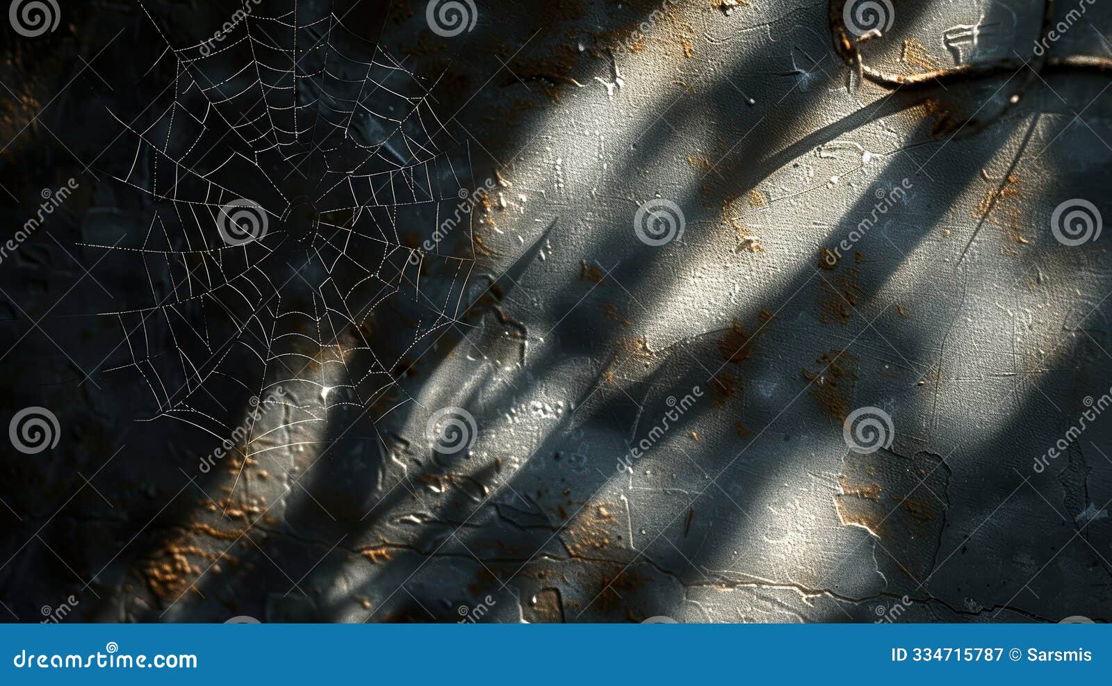 A Spider Web Is Cast In Shadow On A Wall Royalty-Free Stock Photo ...