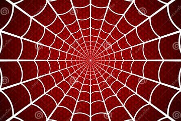 Spider Web. Cobweb on Red Background. Vector Illustration Stock Vector ...