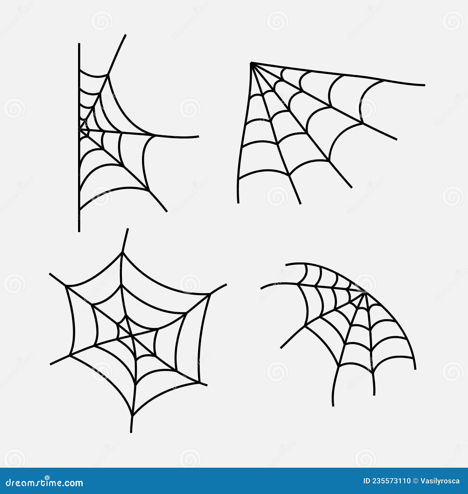 Spider Web Cobweb Vector Icon Doodle, Spiderweb Border Circle Cartoon ...