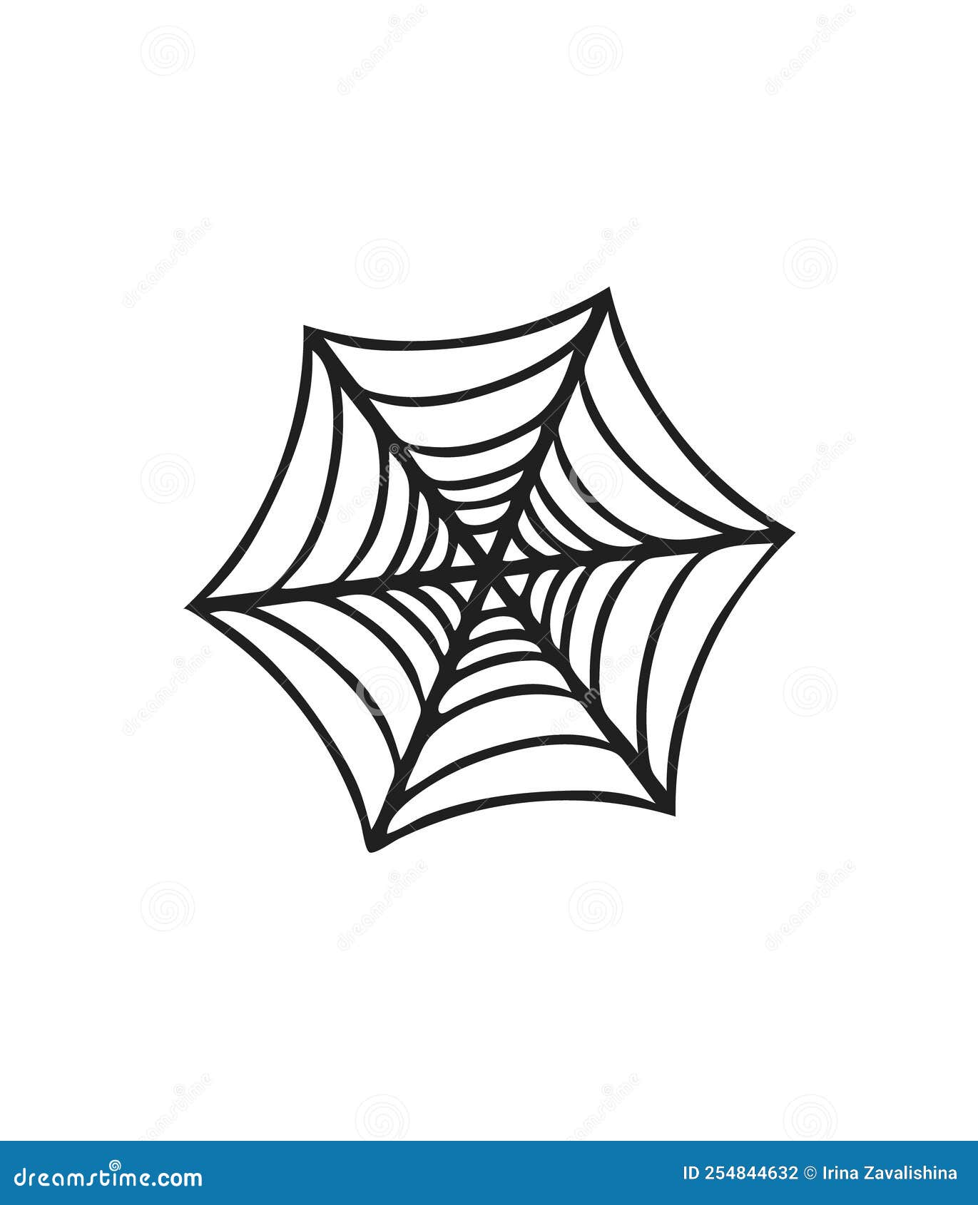 Spider Web Concept. Flat. Vector Illustration. Image Isolated on White ...