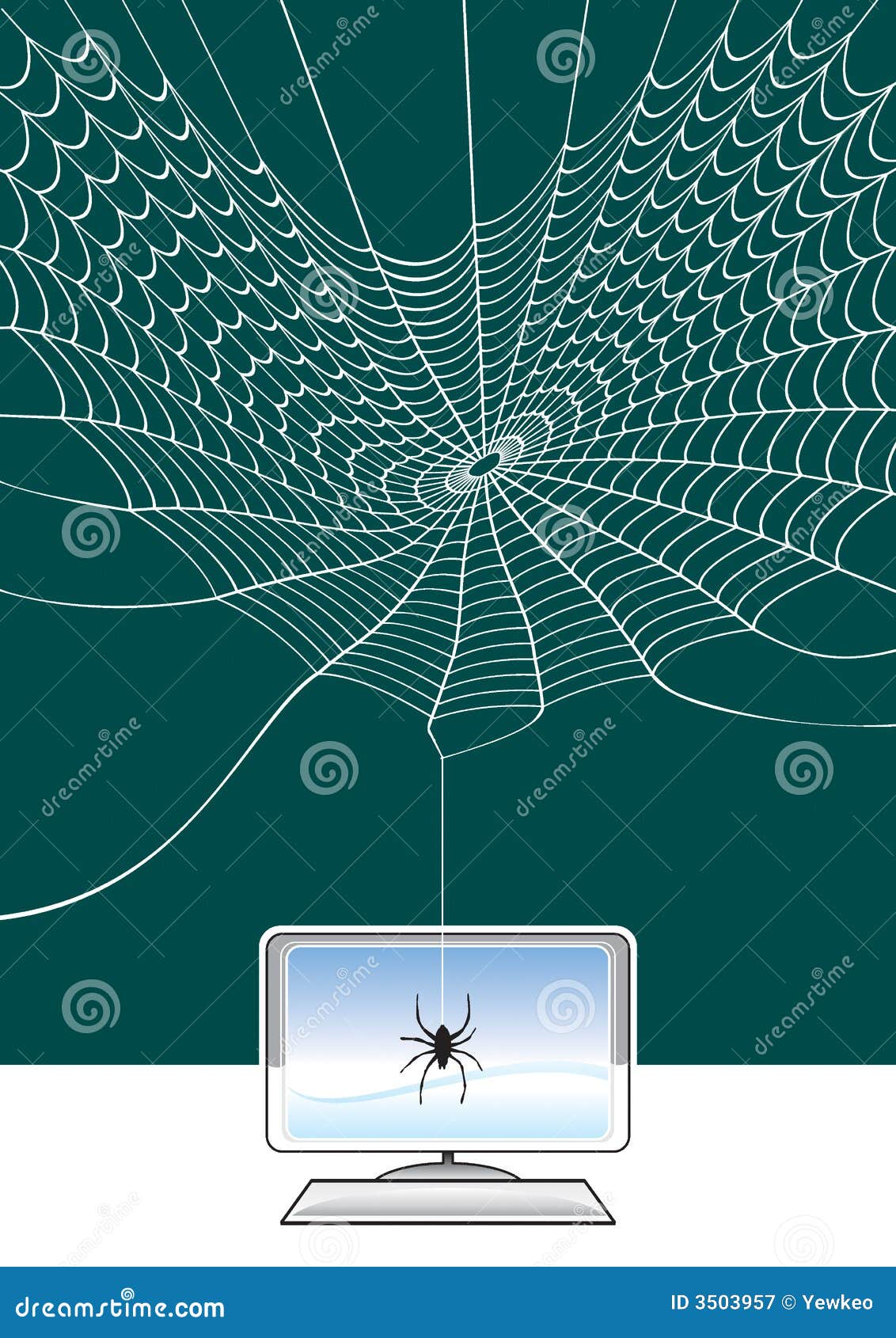 Spider web and connetion stock vector. Illustration of keyboard - 3503957