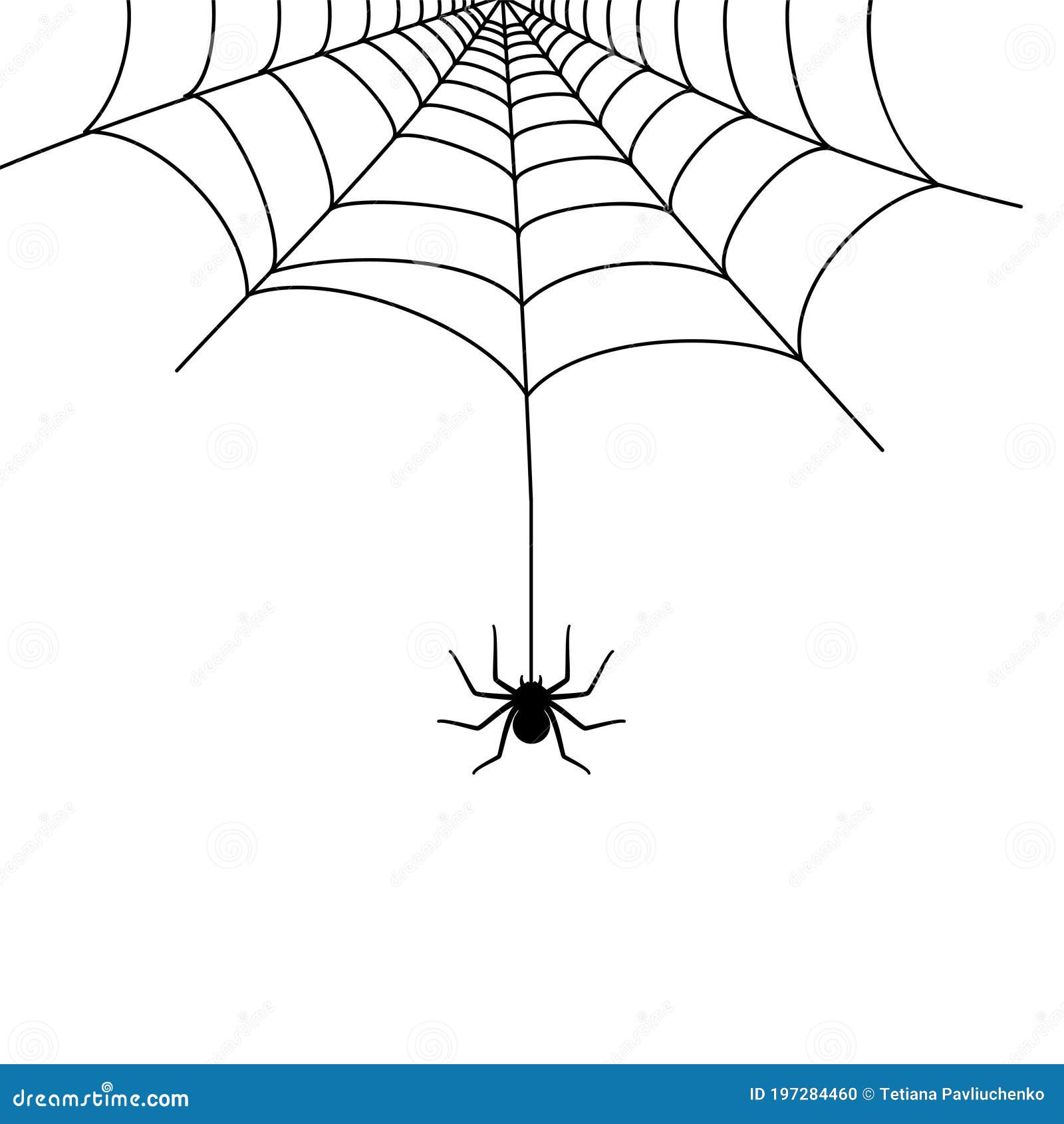 Spider web concept stock vector. Illustration of decor - 197284460