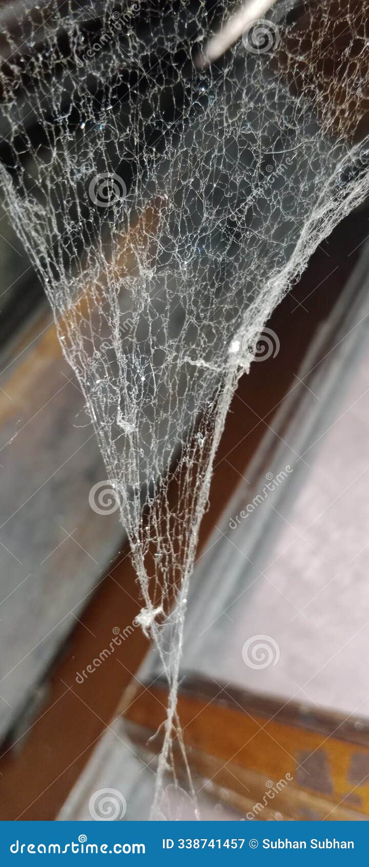 Spider Web in the Corner of an Old House Window Stock Image - Image of ...
