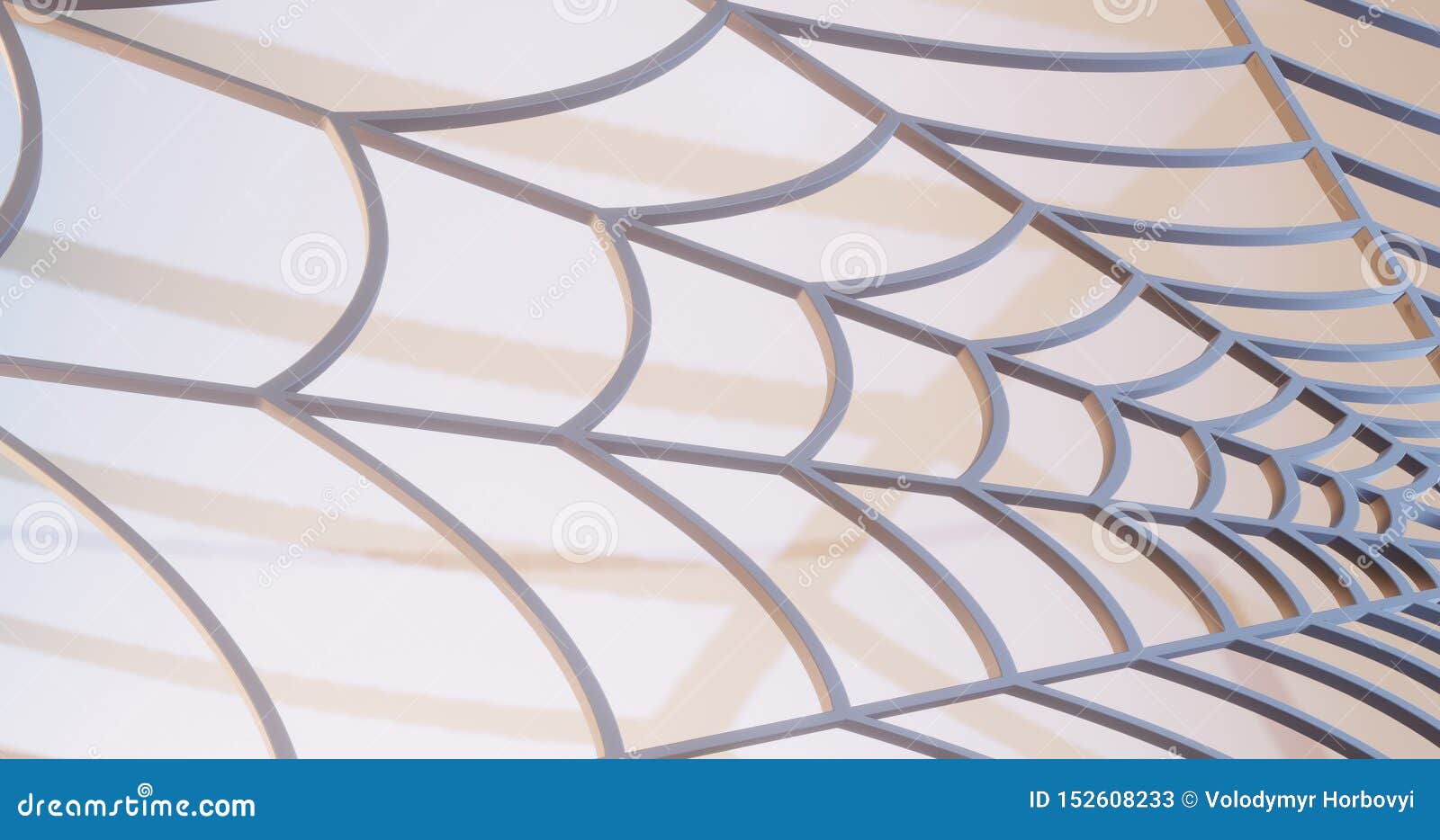Spider Web 3d Rendered On White Scene With Shadows, Spider Symbol ...