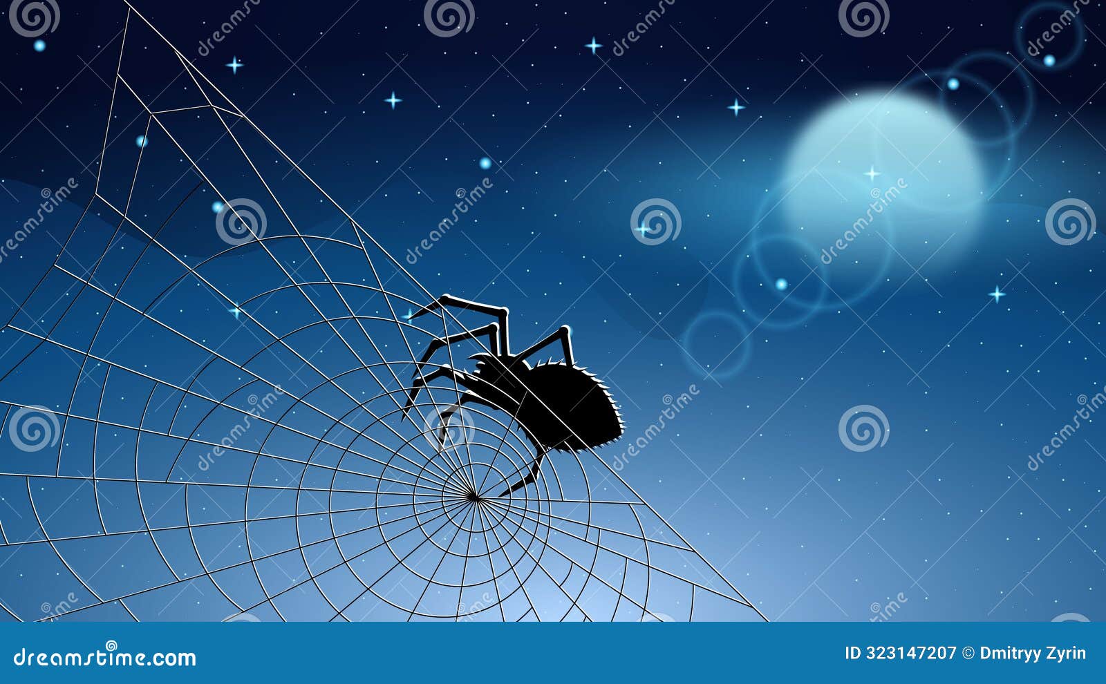 Spider Web on Dark Background Halloween Design Elements Spooky Scary ...