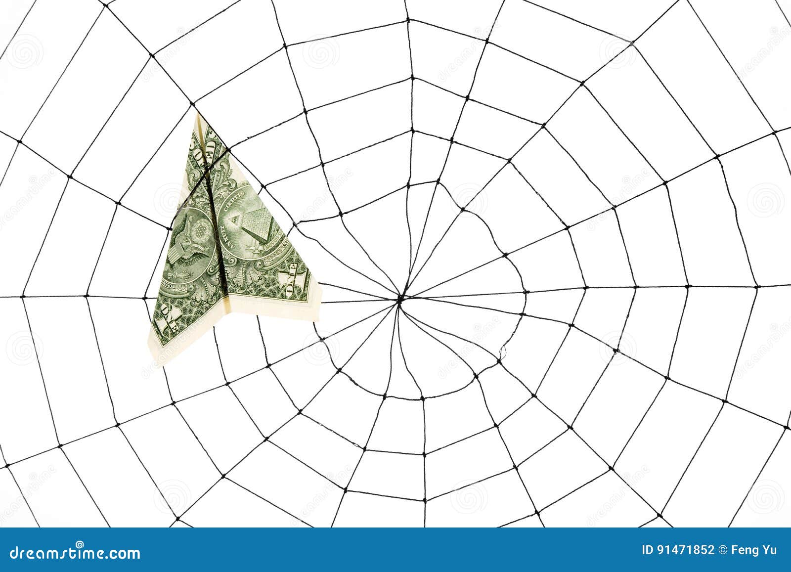 Spider Web and dollar stock photo. Image of concept, business - 91471852