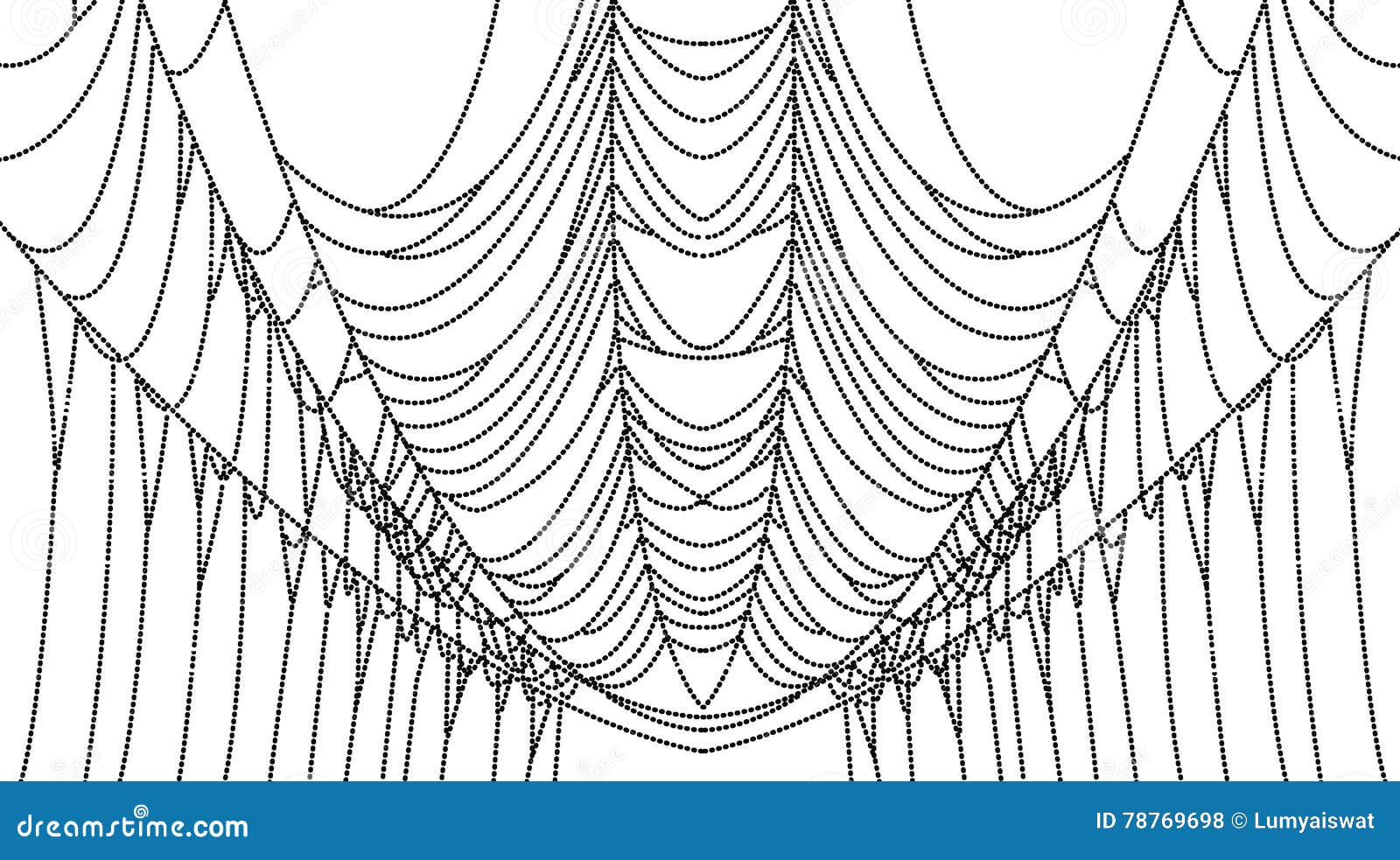 Spider Web Dots on White, Vector Illustration. Stock Vector ...