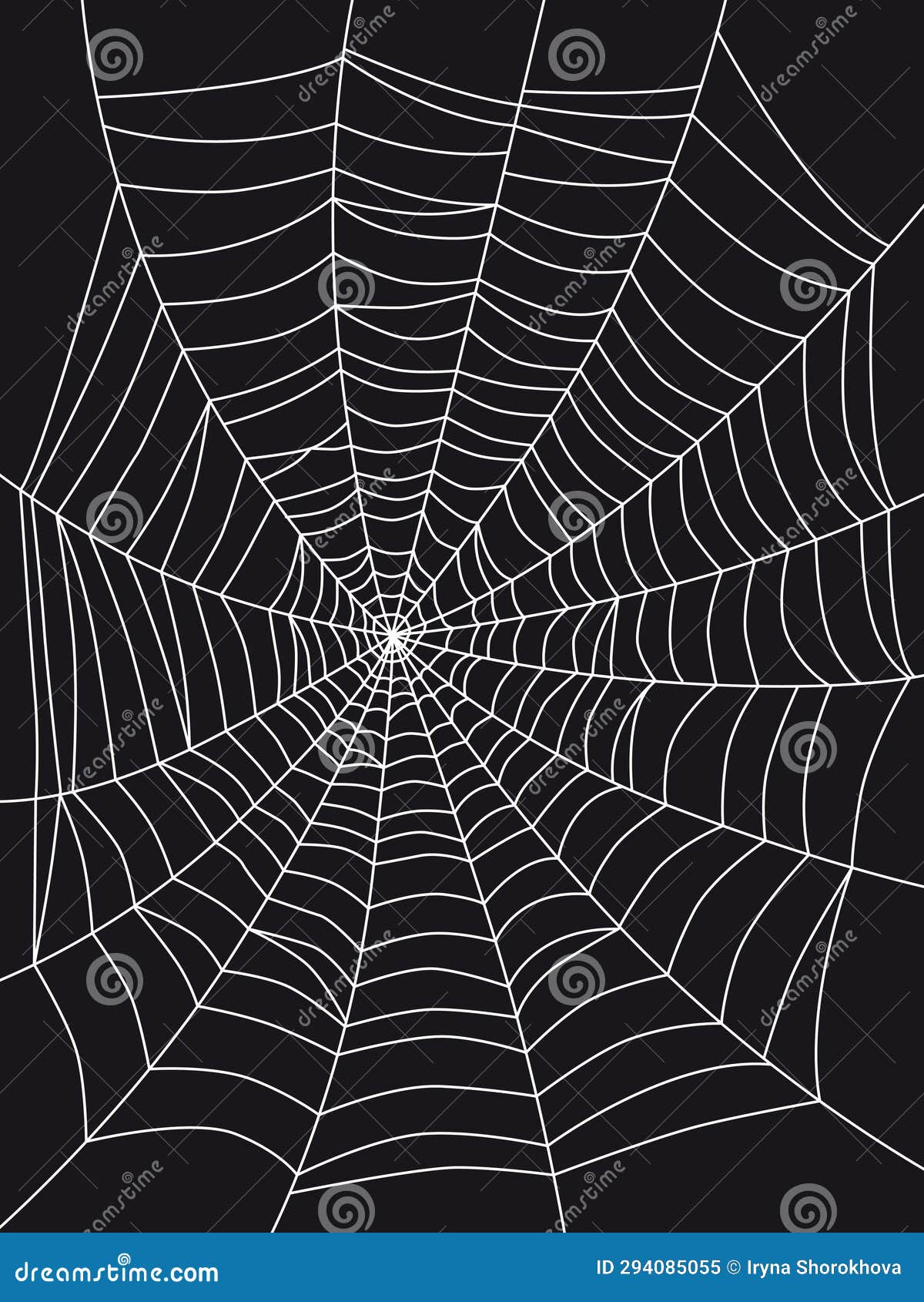 Spider Web Drawing on a Black Background Stock Vector - Illustration of ...