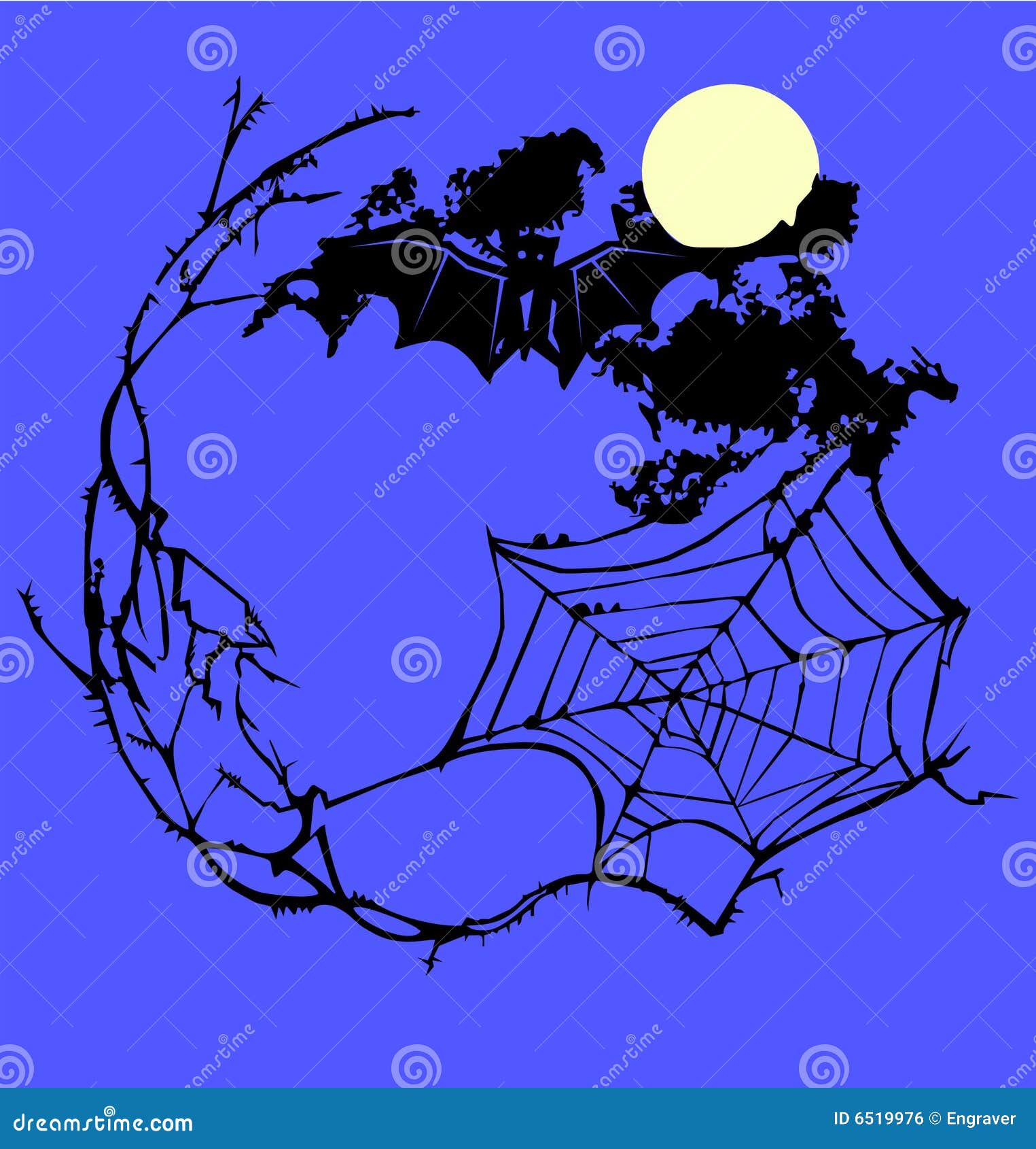 Spider web frame stock vector. Illustration of nature - 6519976