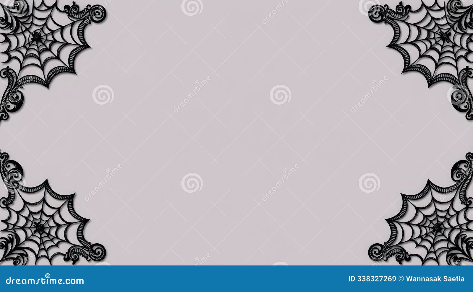 Spider Web Frame on White Background. Copy Space for Your Text Stock ...