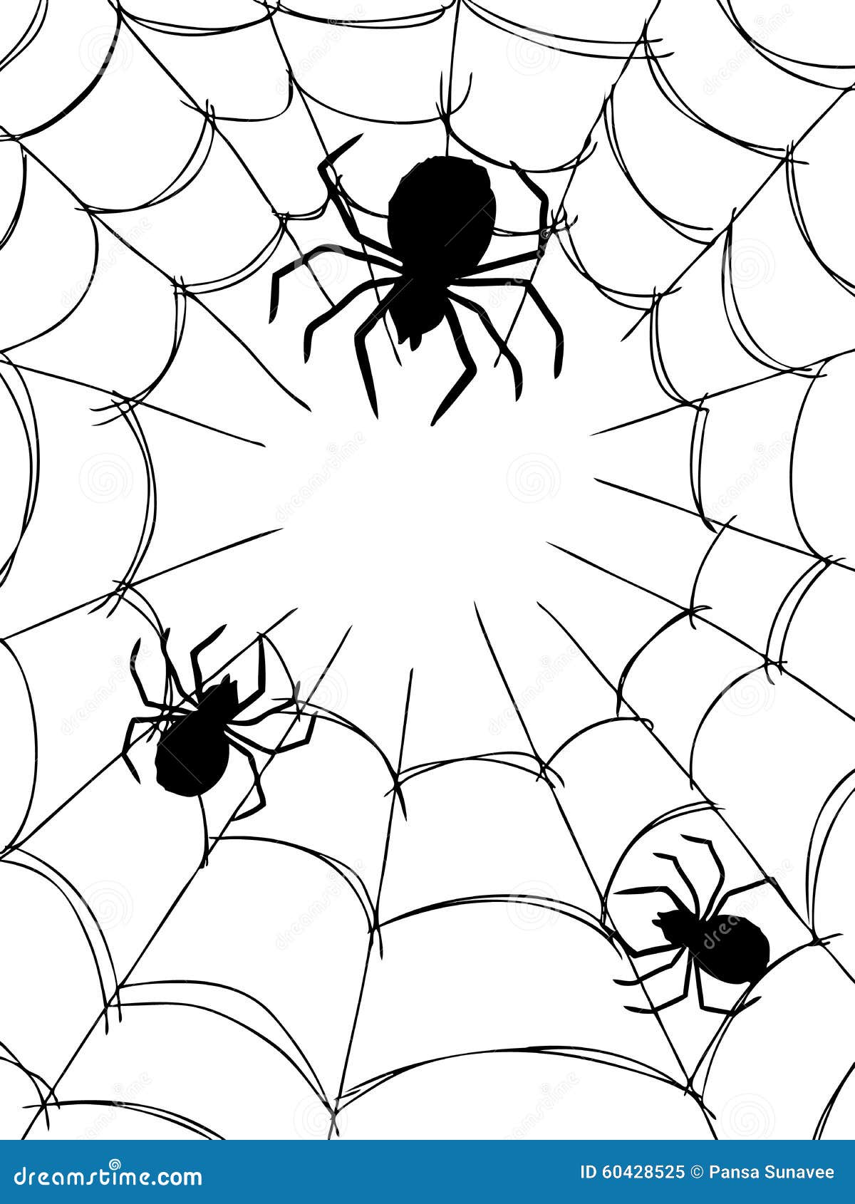 Spider and web stock vector. Illustration of holiday - 60428525