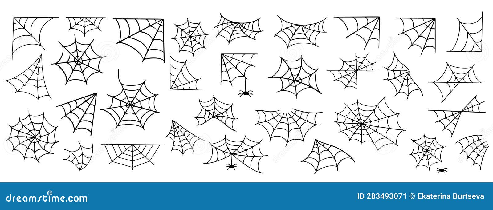 Vector Cobweb Horizontal Banner With Hanging Spiders On Black Grunge ... Vector Cobweb Horizontal Banner With Hanging Spiders On Black Grunge ...