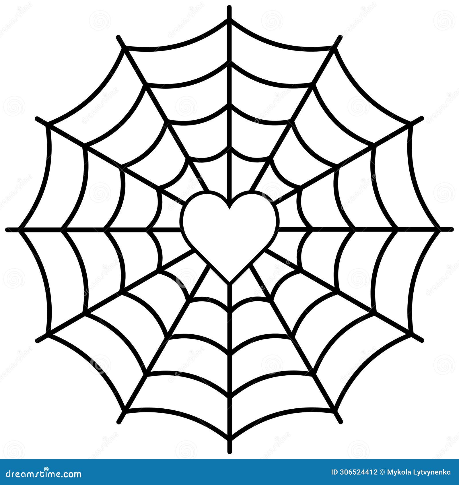 Spider Web with Heart Pattern Inside, Love Networks, Heart Mesh Stock ...