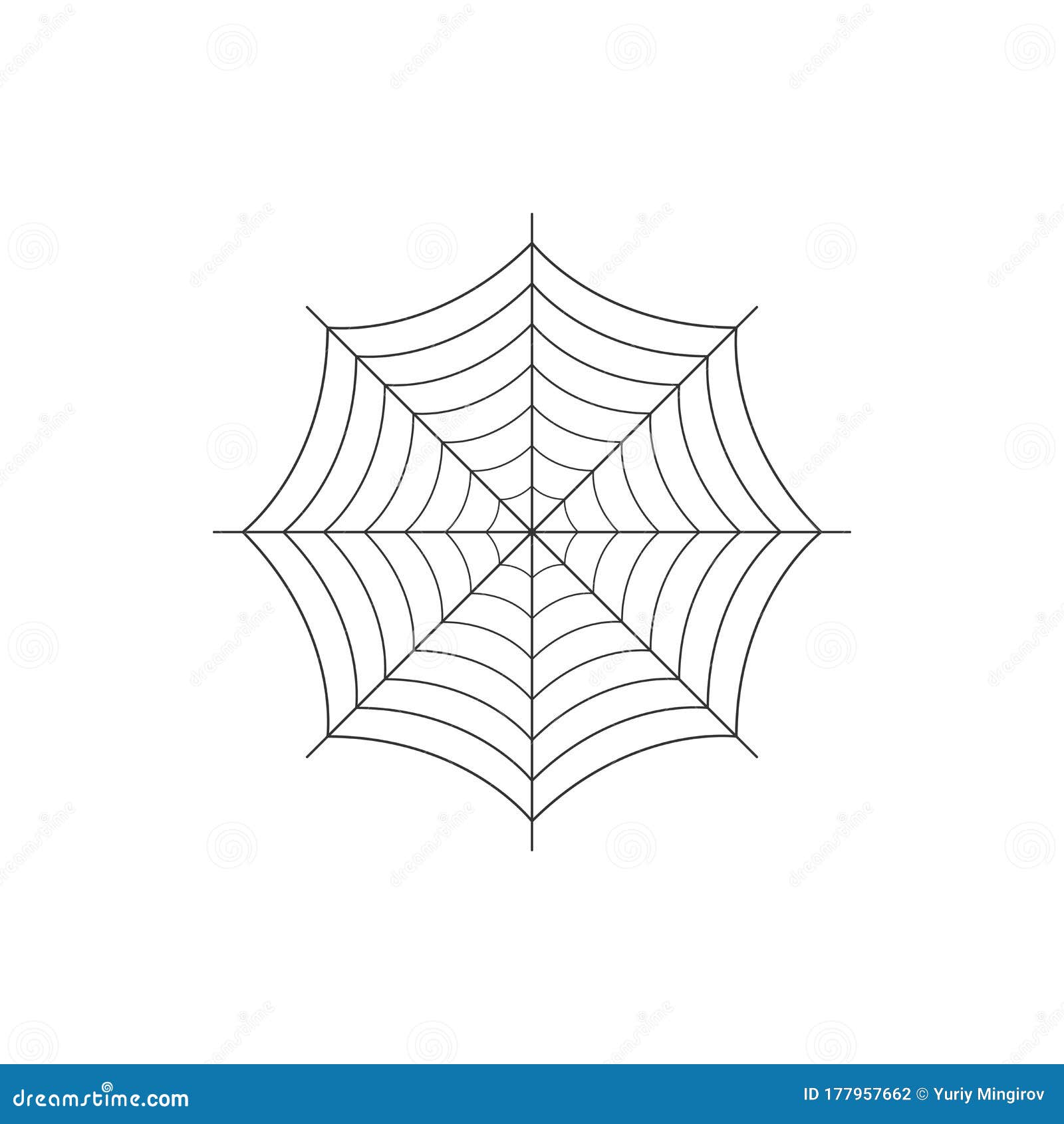 Spider Web Icon Isolated. Cobweb Sign Stock Vector - Illustration of ...