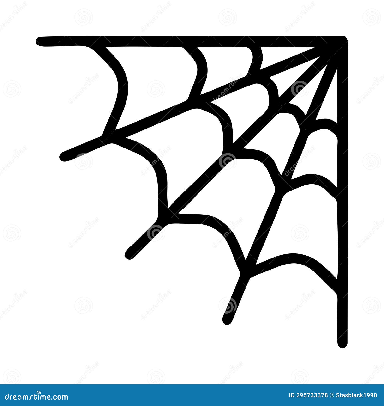 Spider Web Icon Line Isolated on White Background. Vector Illustration ...