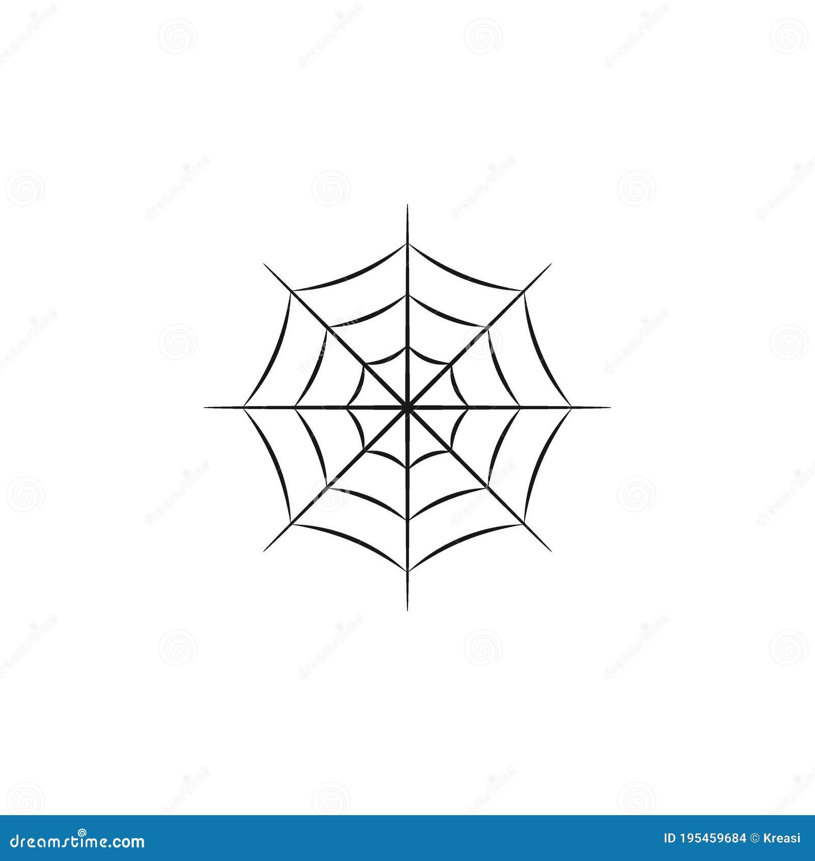 Spider Web Icon Logo Vector Illustration Stock Vector - Illustration of ...