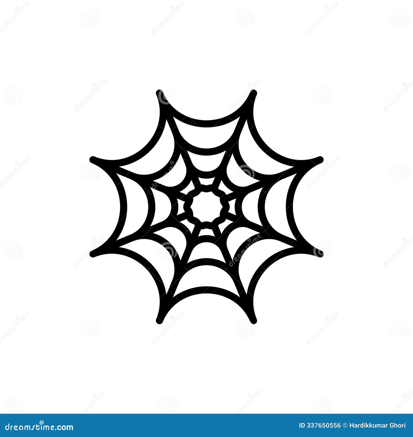 Spider Web Icon Set. Halloween Cobweb Pattern Vector Symbol in a Black ...