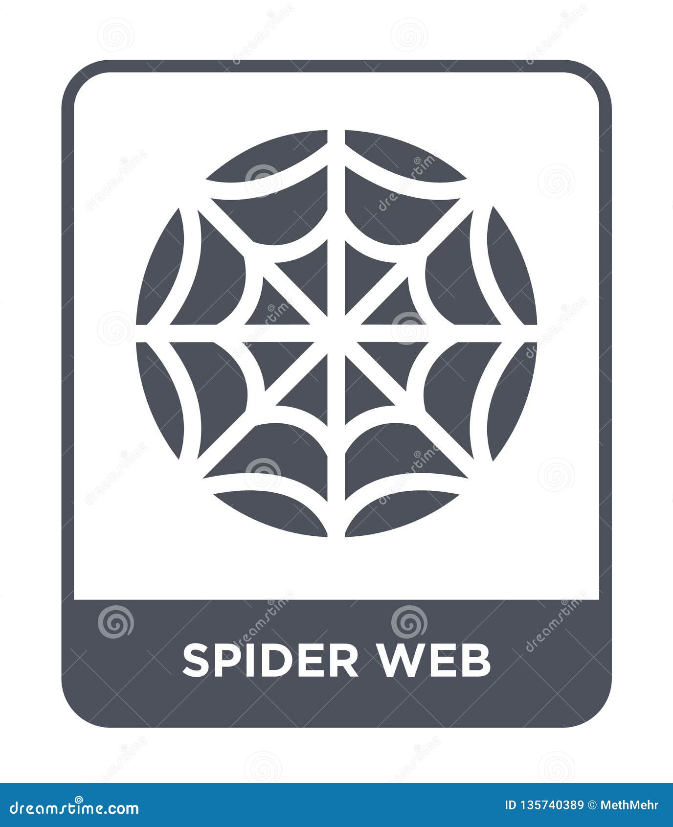 Spider Web Icon in Trendy Design Style. Spider Web Icon Isolated on ...