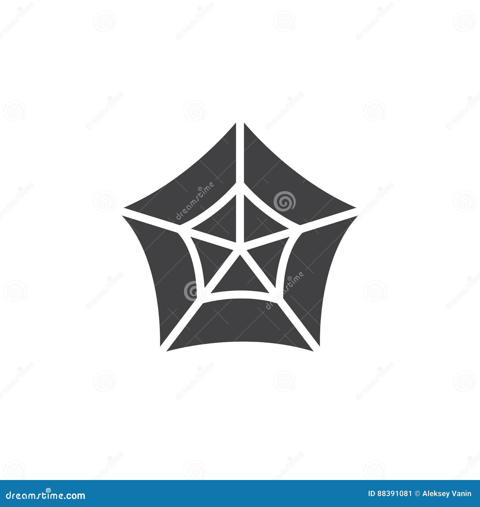 Spider Web Icon Vector, Filled Flat Sign, Solid Pictogram Isolated on ...