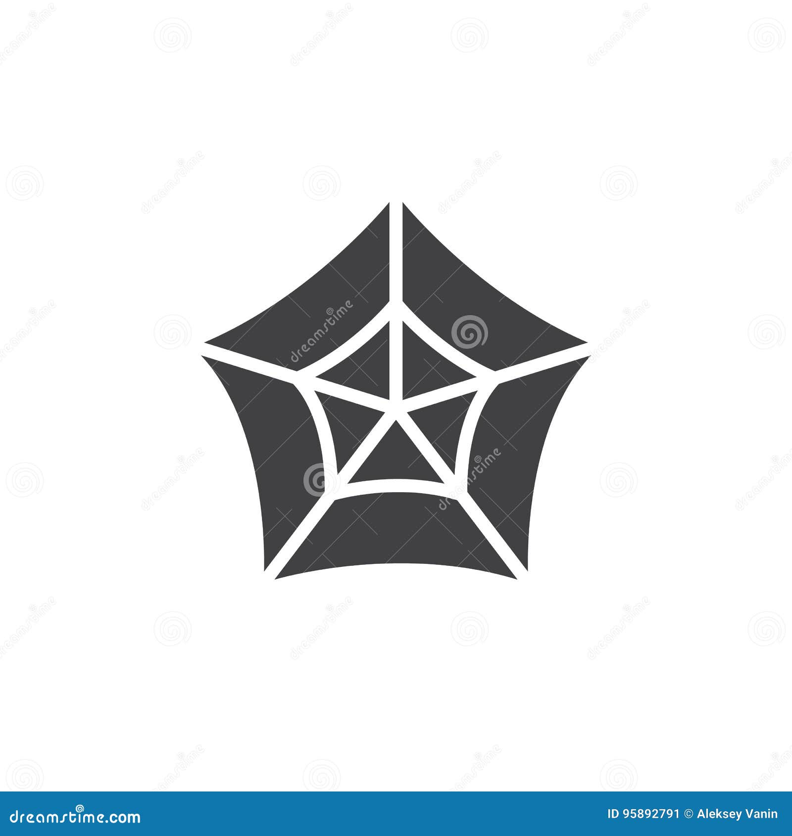 Spider Web Icon Vector, Filled Flat Sign, Solid Pictogram Isolated on ...