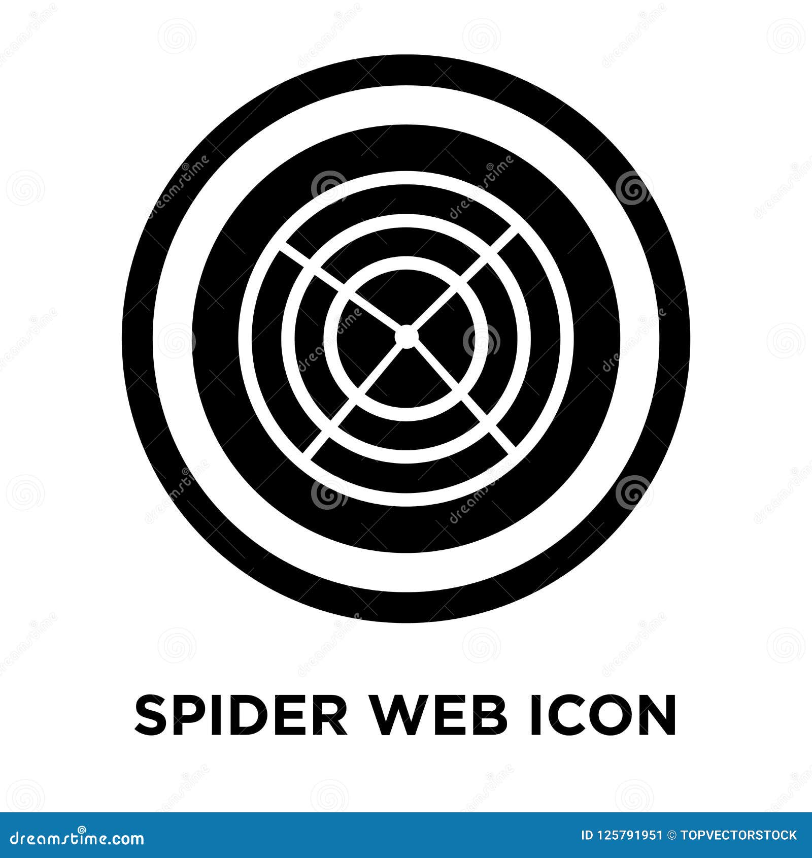 Spider Web Icon Vector Isolated on White Background, Logo Concept of ...