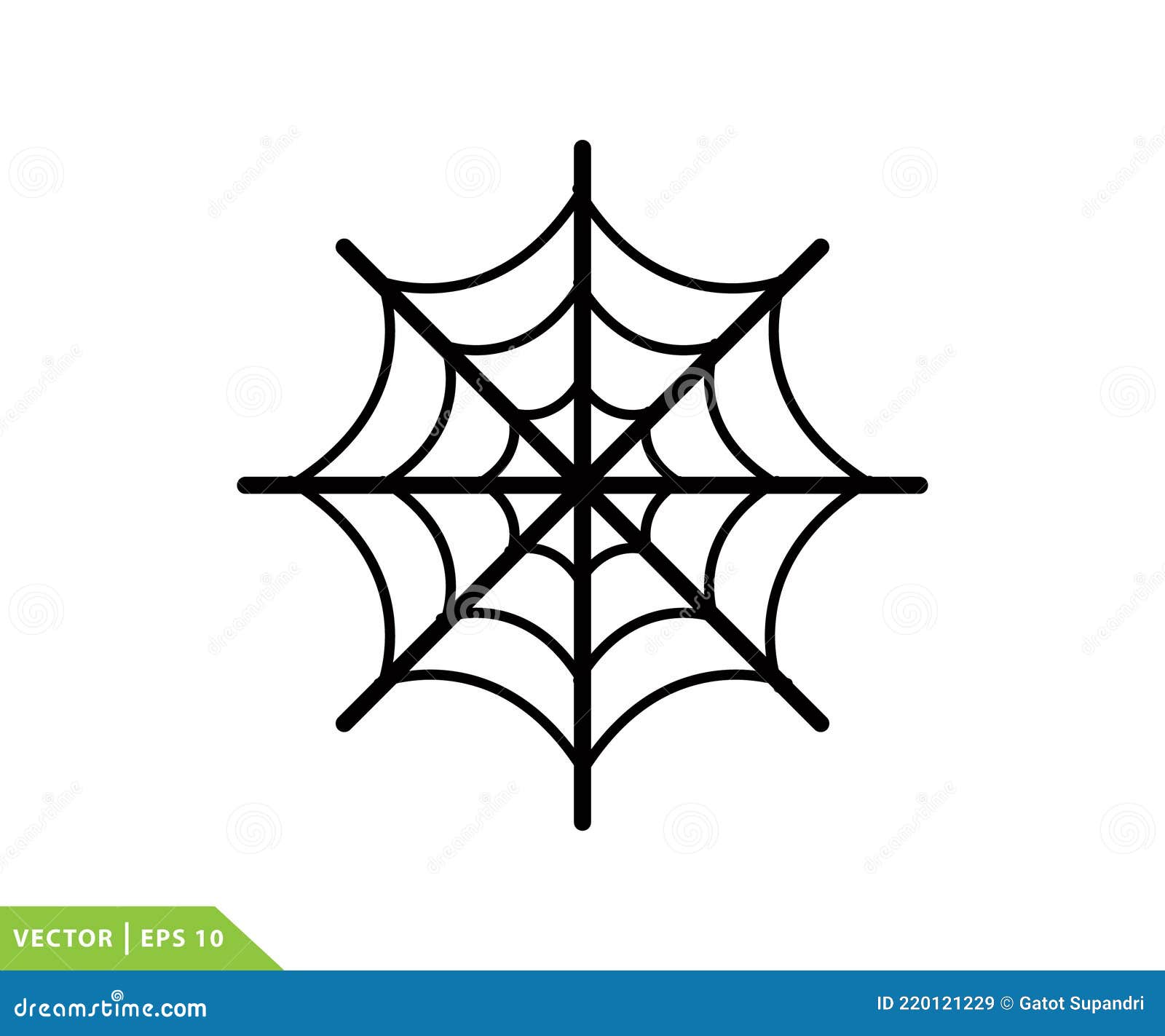 Spider Web Icon Vector Logo Design Template Stock Vector - Illustration ...