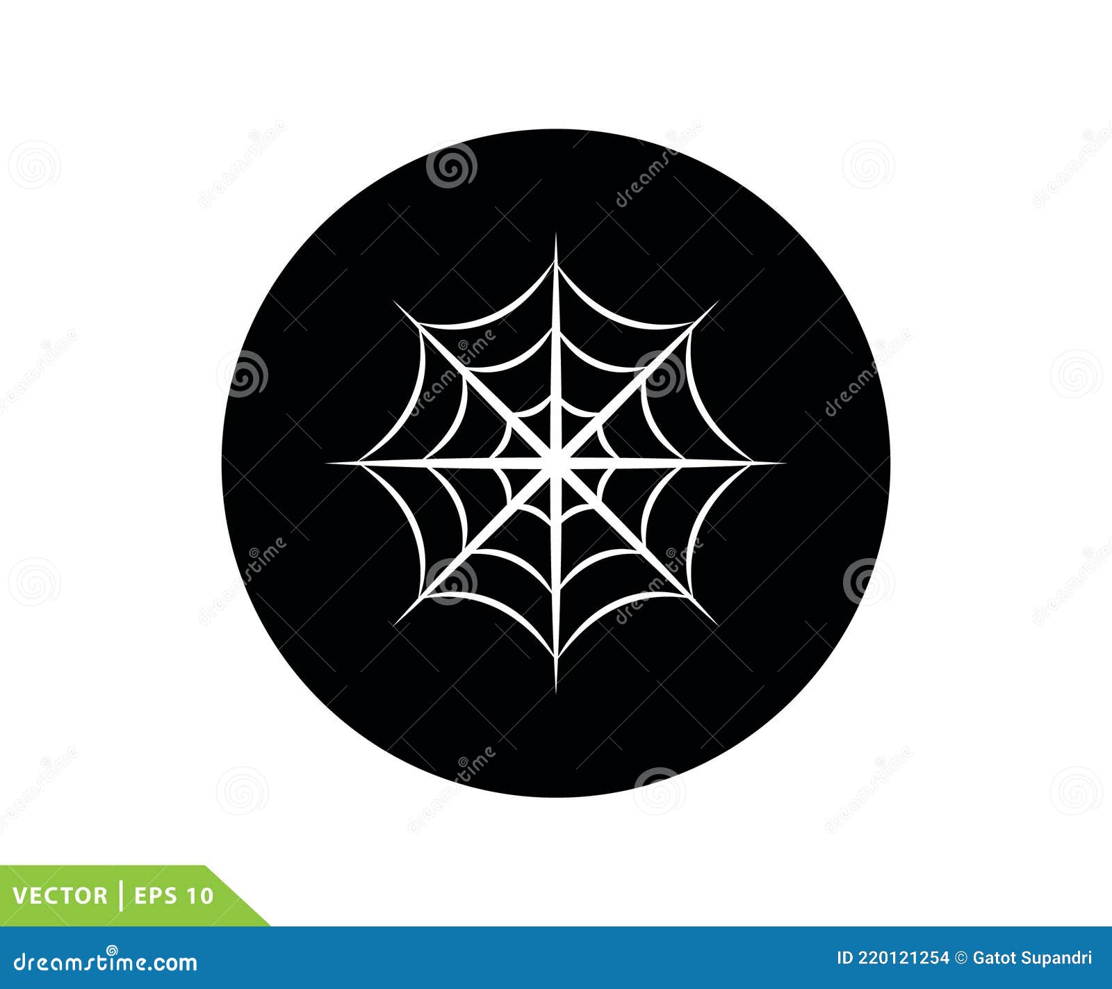 Spider Web Icon Vector Logo Design Template Stock Vector - Illustration ...
