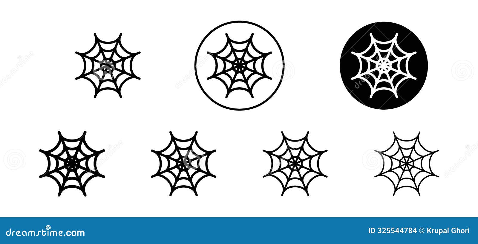 Spider Web Net Icon. Halloween Horror Mesh Drawing Symbol Stock Vector ...