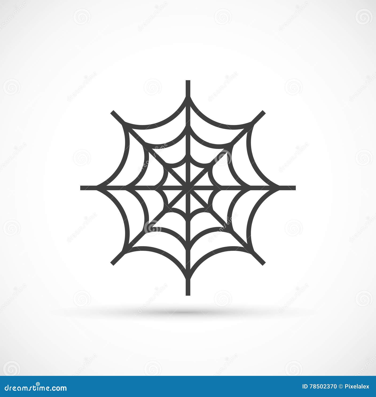 Spider web icon stock vector. Illustration of horror - 78502370