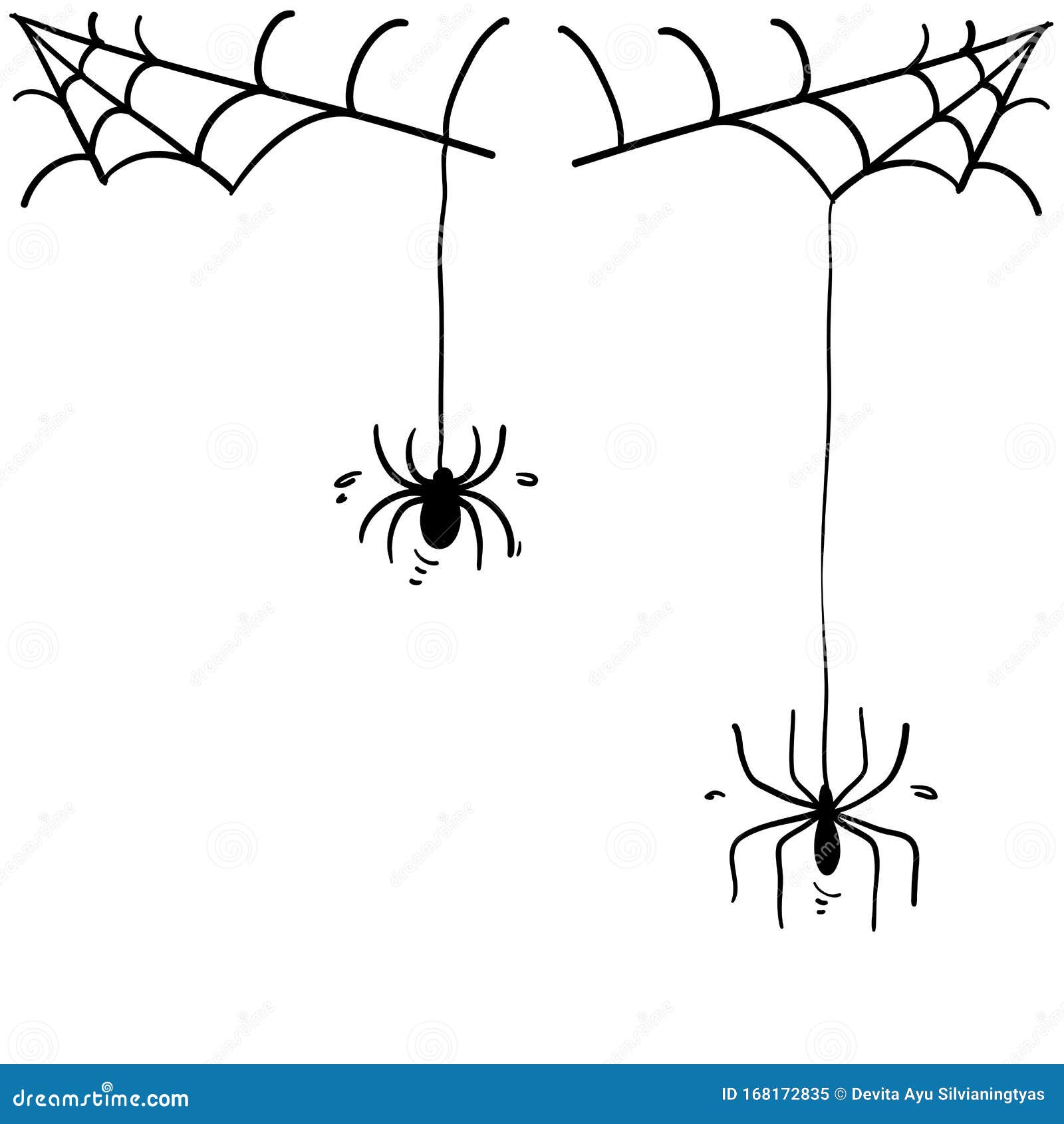 Spider Web Illustration with Handddrawn Doodle Style Stock Vector ... Spider Web Illustration with Handddrawn Doodle Style Stock Vector ...