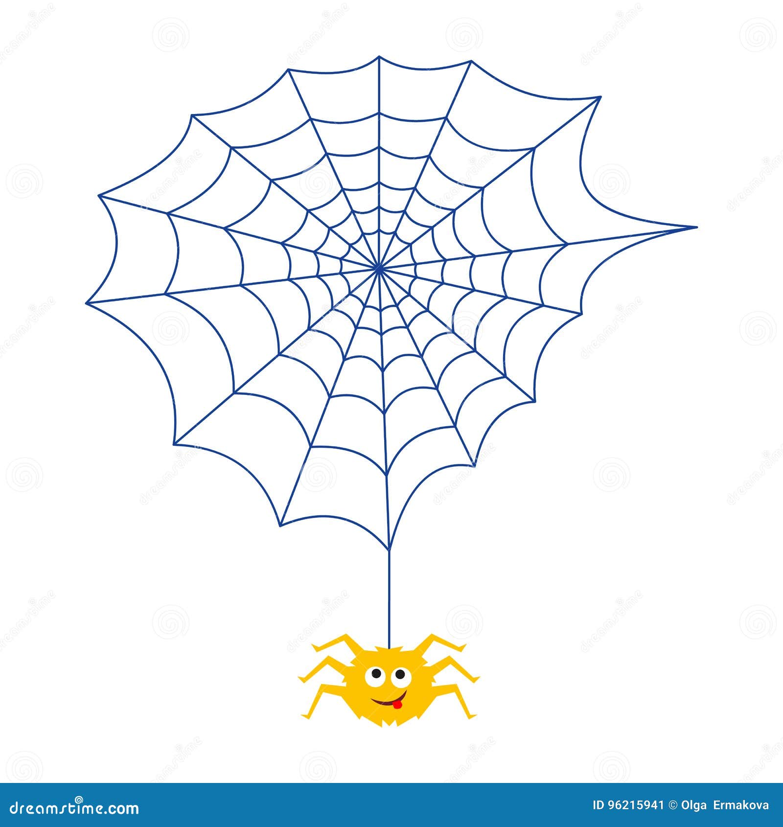 The Spider and the Web. Insect. Animation Stock Vector - Illustration ...