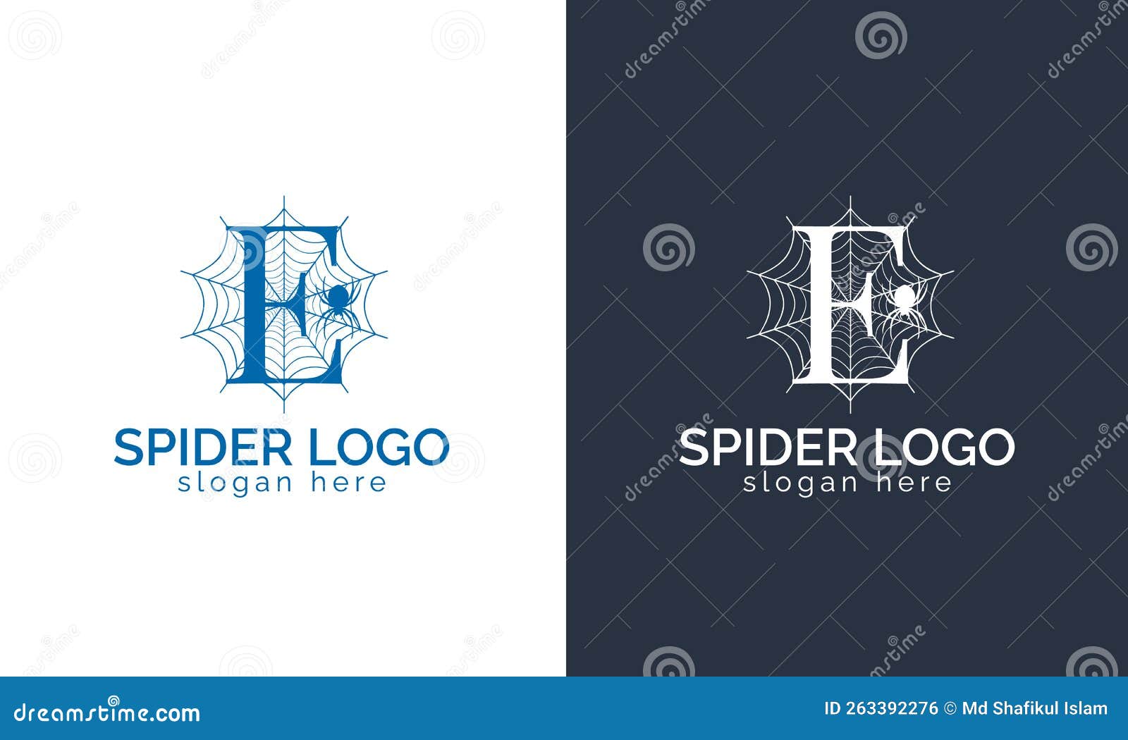 Spider Web Letter E Logo Design Template Stock Illustration ...