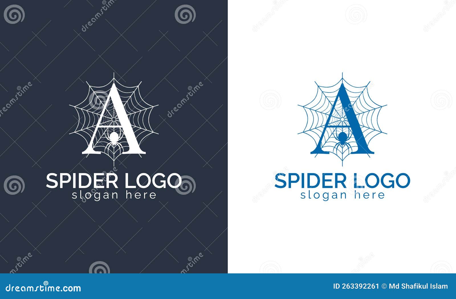 Spider Web Letter a Logo Design Template Stock Illustration ...