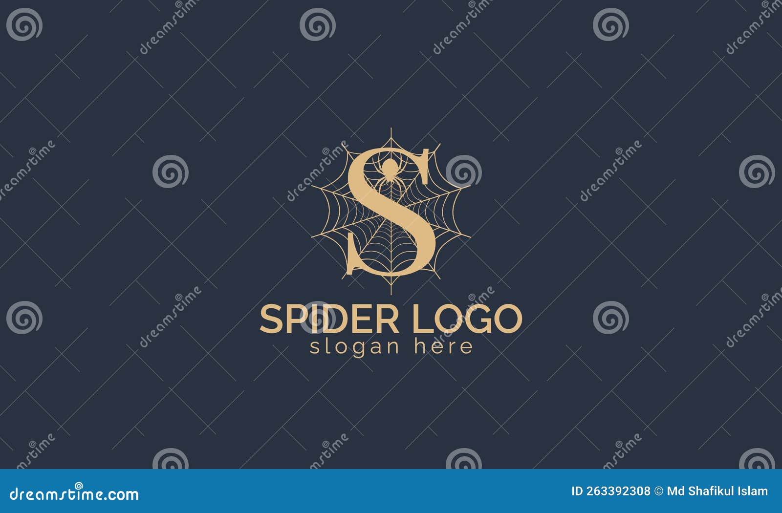 Spider Web Letter S Logo Design Template Stock Illustration ...