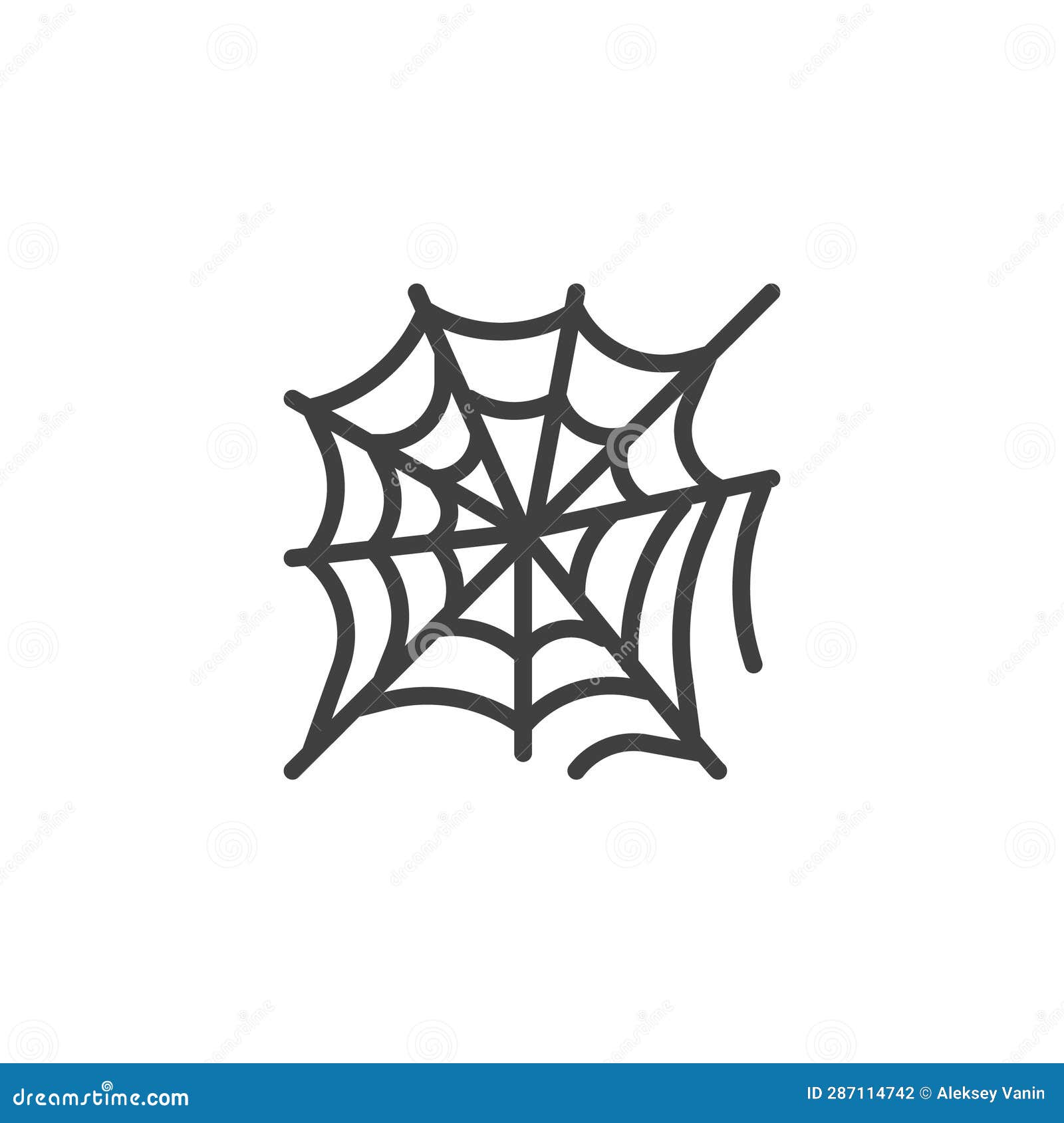 Spider web line icon stock vector. Illustration of spider - 287114742
