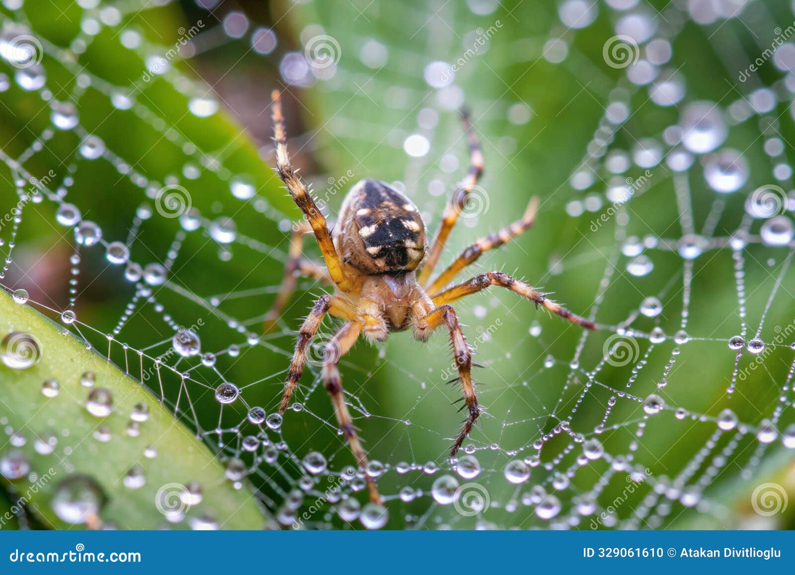 A Spider Web Macro Water Drop Editorial Image - Image of animal, close ...