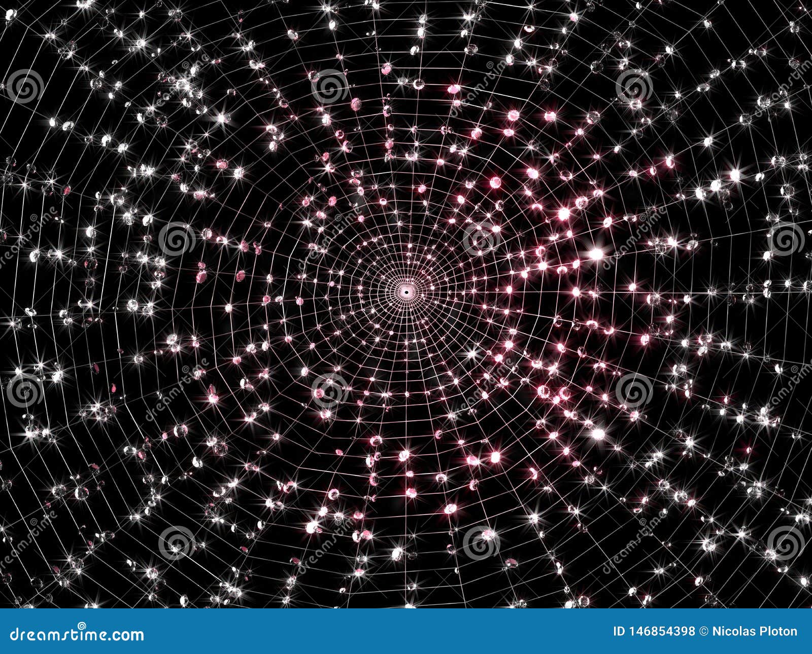 Spider Web Made of Diamonds Stock Photo - Image of expensive, dond ...
